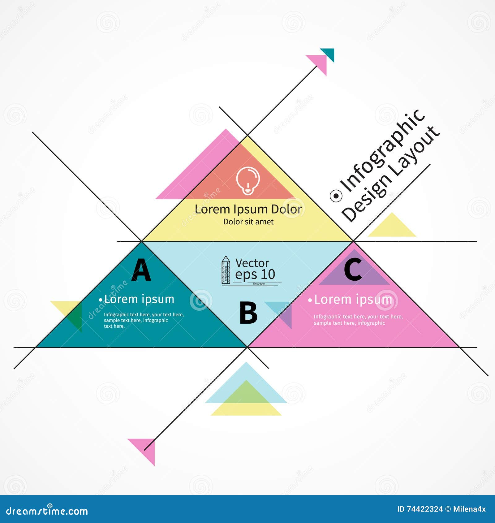 Modern Colors Layout Design, Flat Background, Vector Stock Vector ...