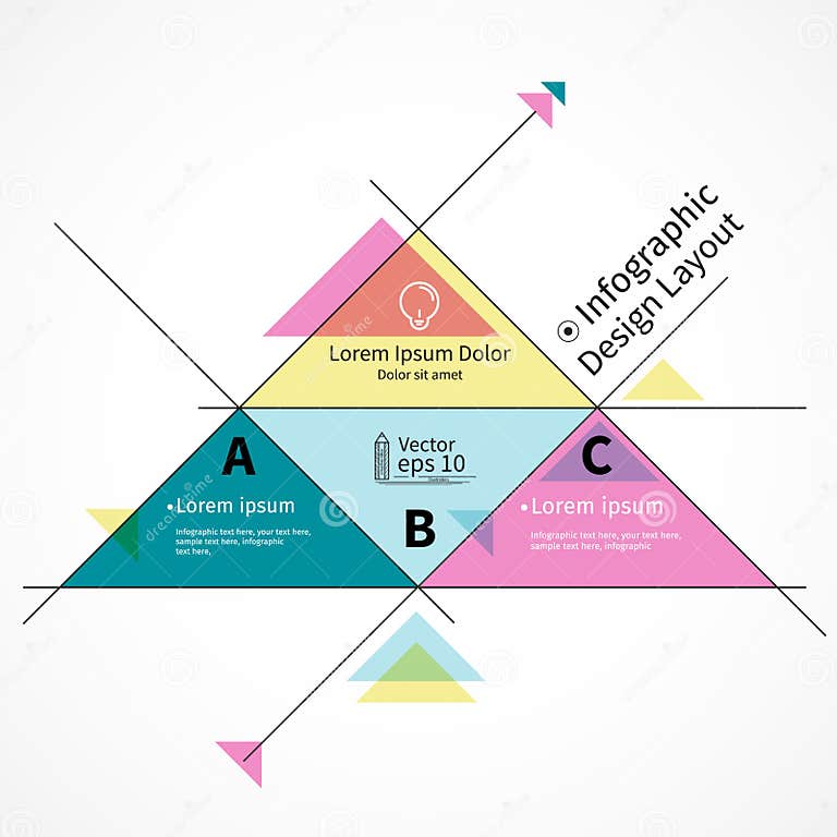 Modern Colors Layout Design, Flat Background, Vector Stock Vector ...