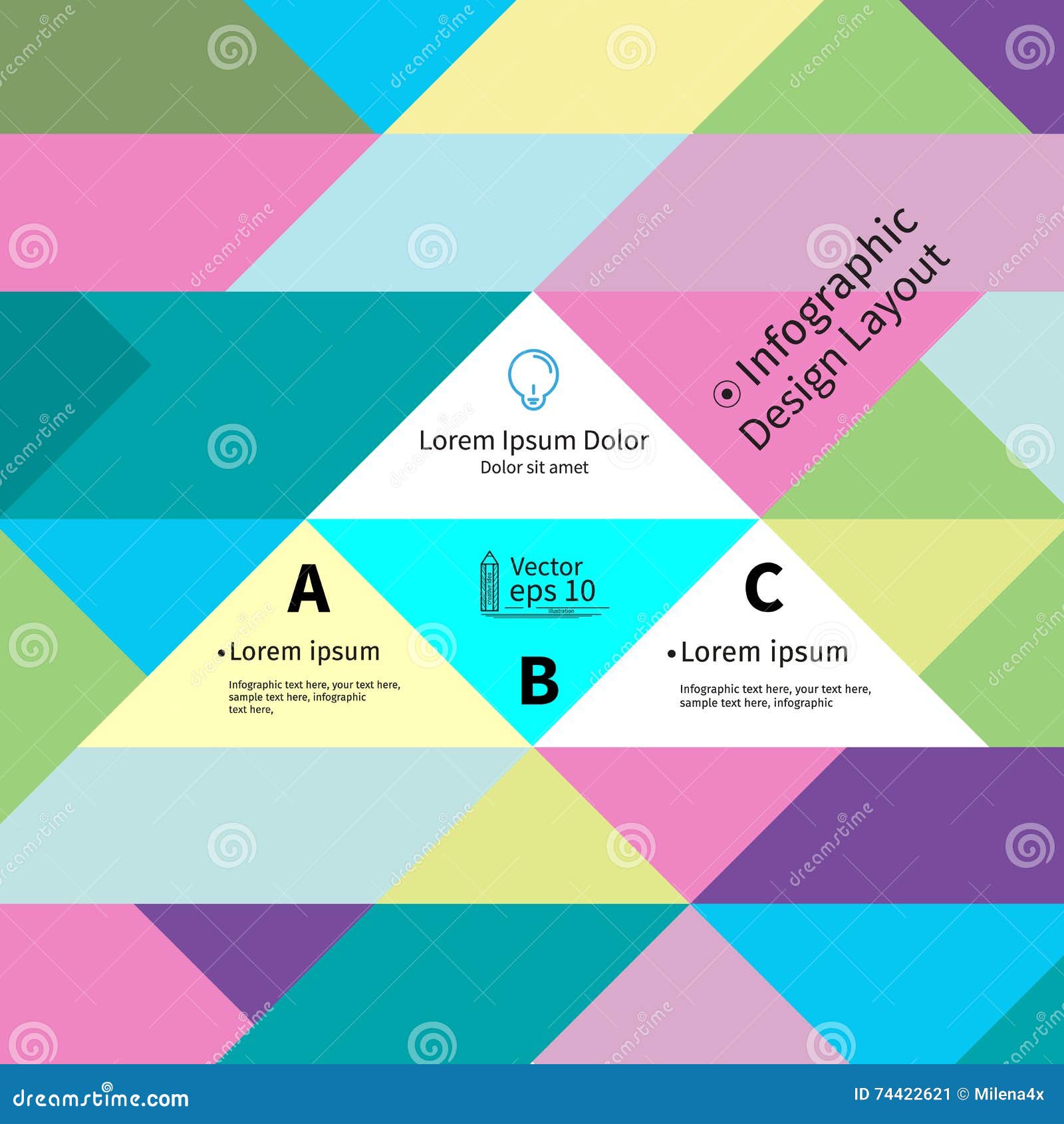 Modern Colors Layout Design, Flat Background, Vector Stock Vector ...