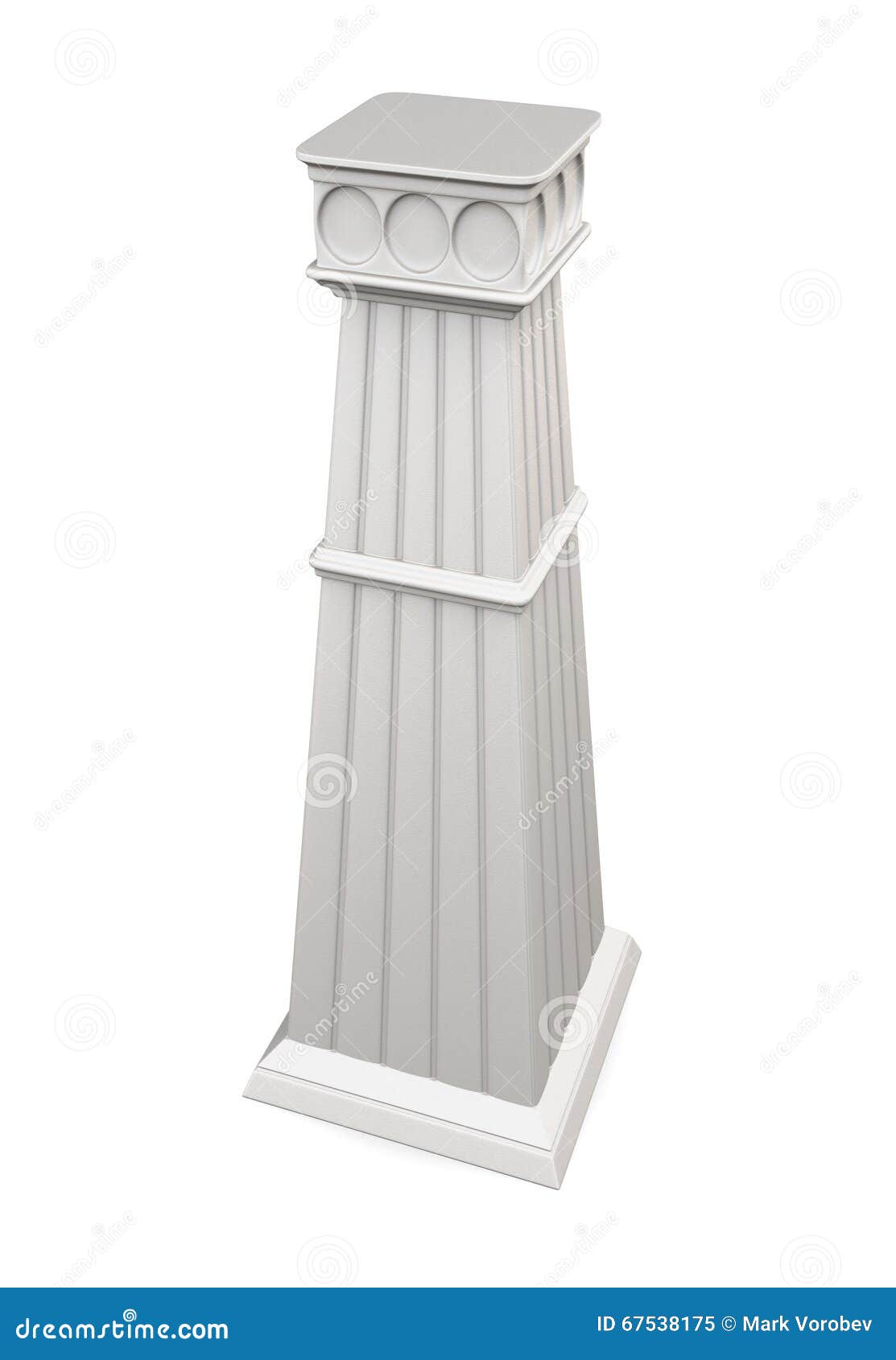 Modern Column Isolated on White Background. 3d Render Image Stock ...