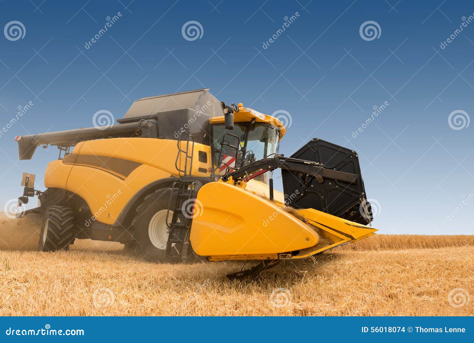 Modern Combine Harvester in Action. Stock Photo - Image of farming ...