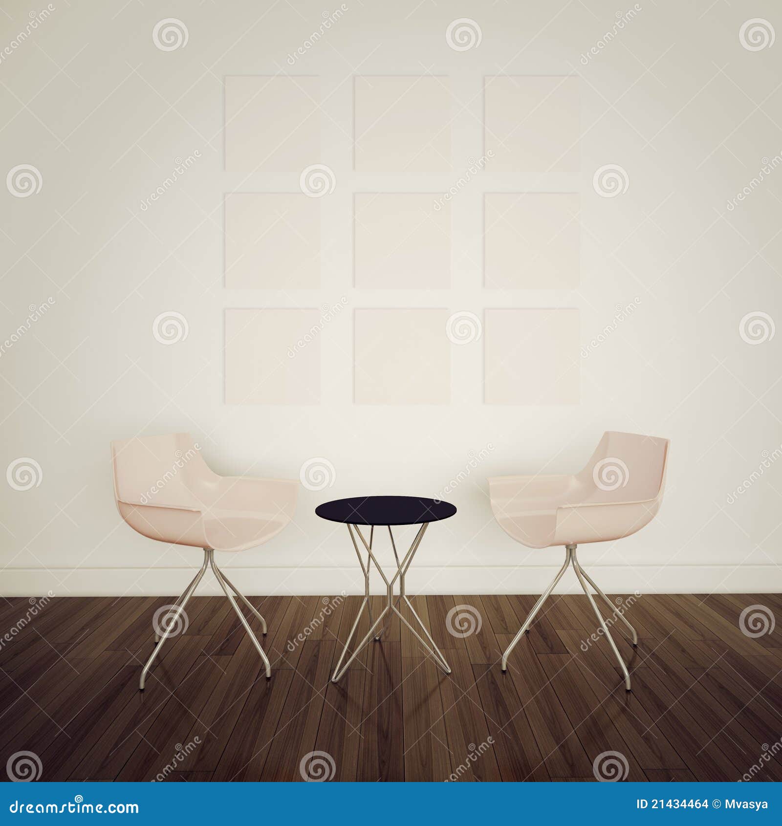 Modern Comfortabel Binnenland Met Het 3d Teruggeven Stock Foto - Image ...