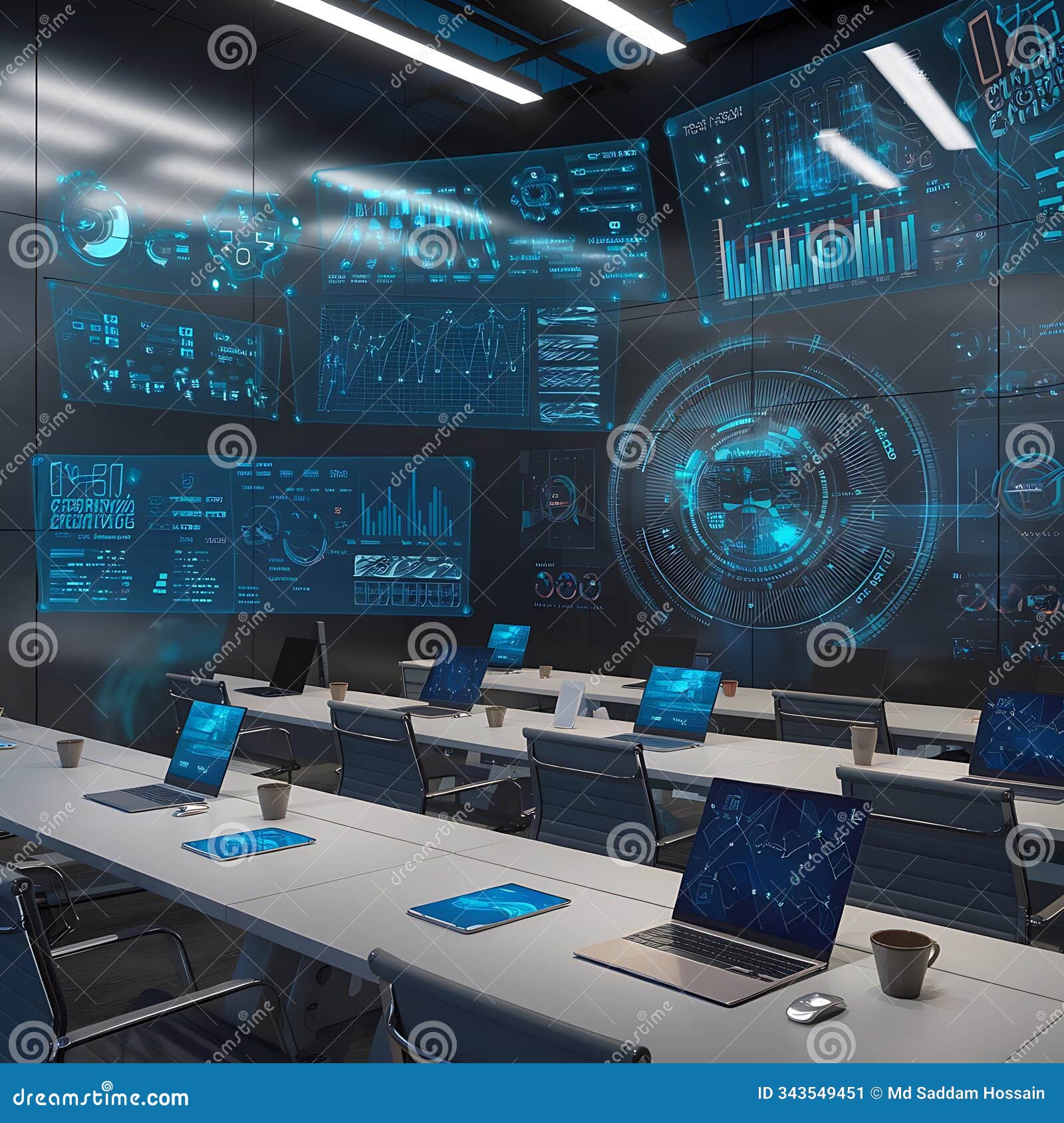 Real-Time Data Analytics and Monitoring Center with Futuristic ...