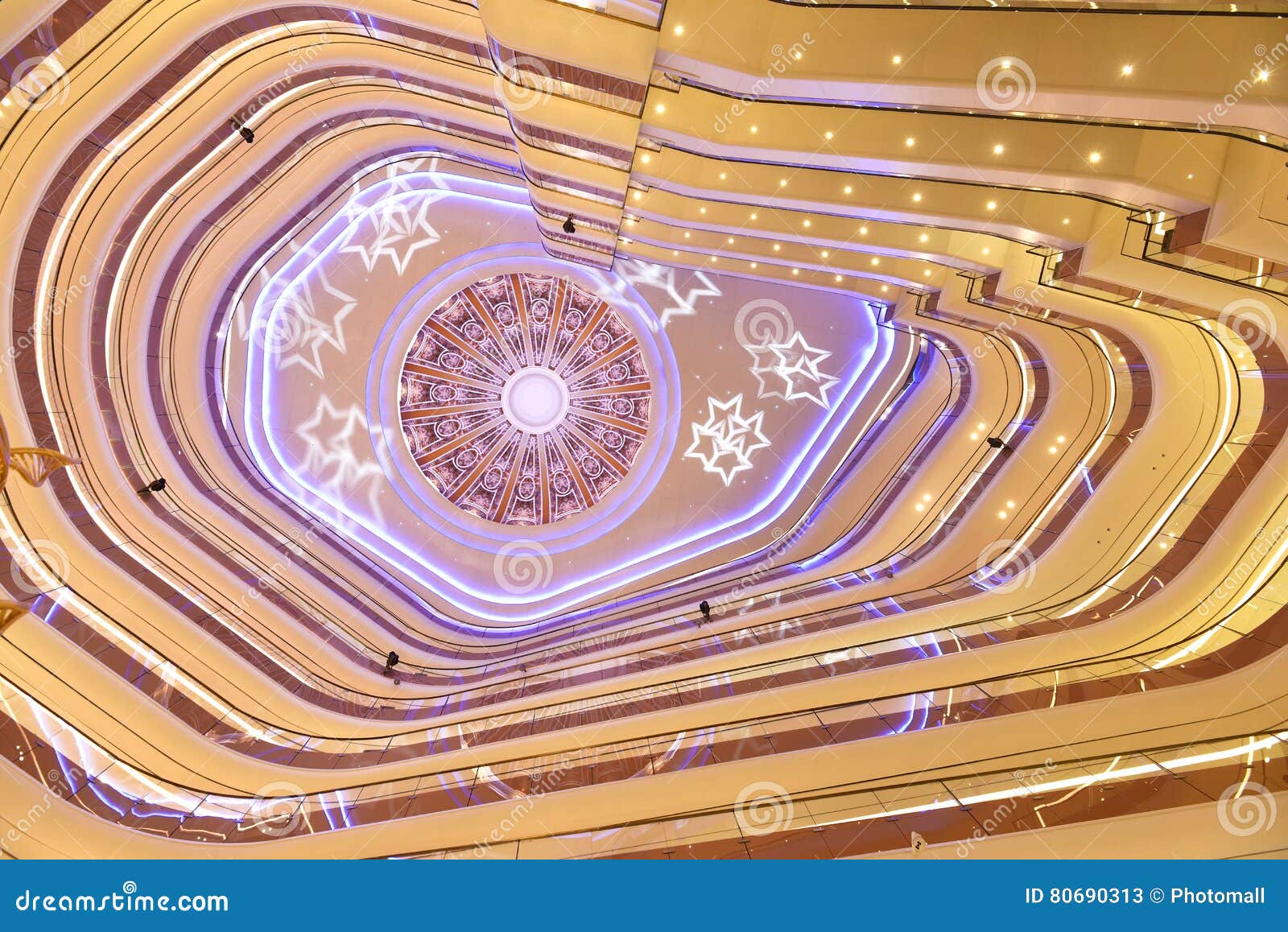 Modern Commercial Building Interior Stock Image - Image of geometric ...