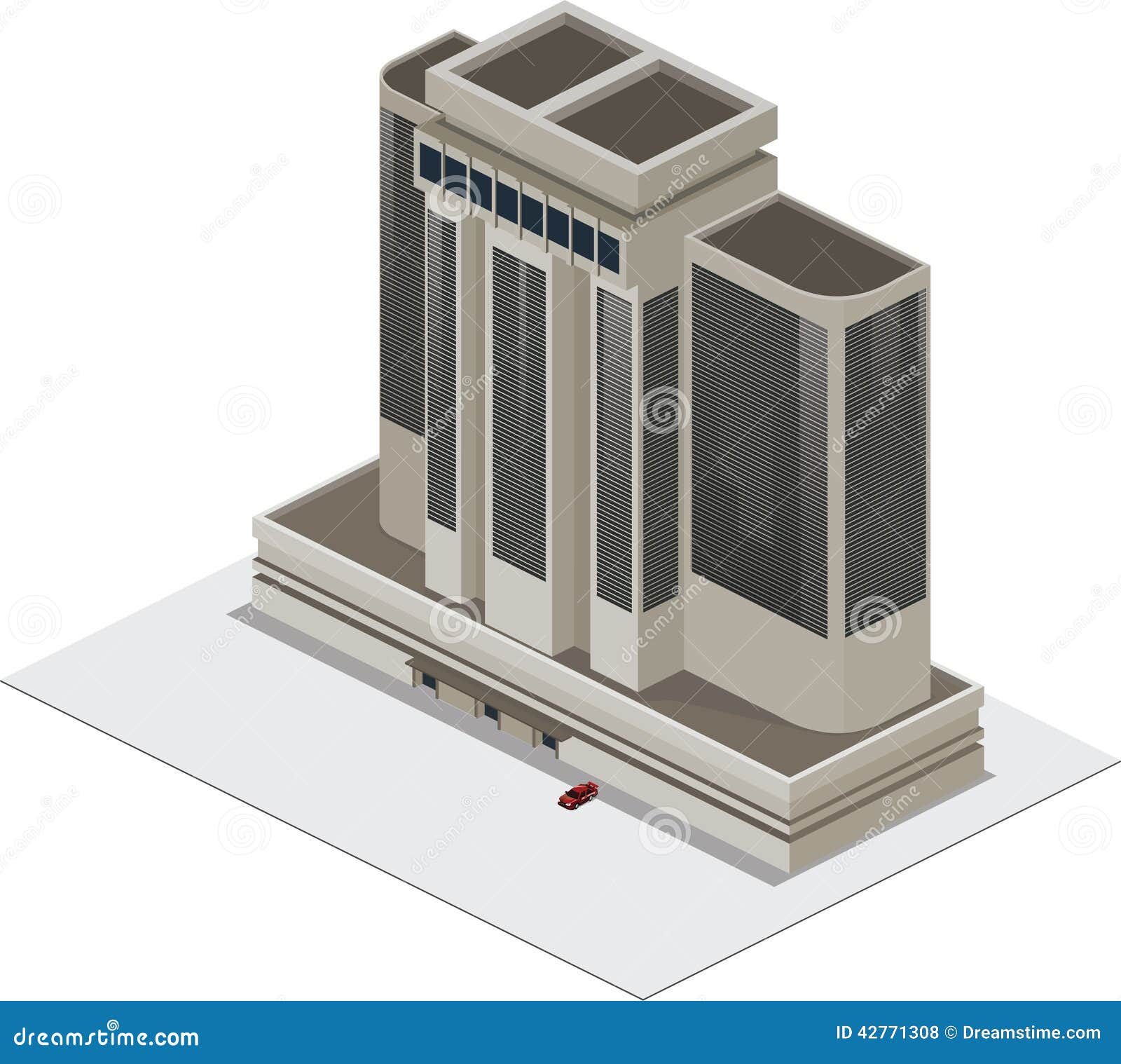 Modern Commercial Building stock illustration. Illustration of ...