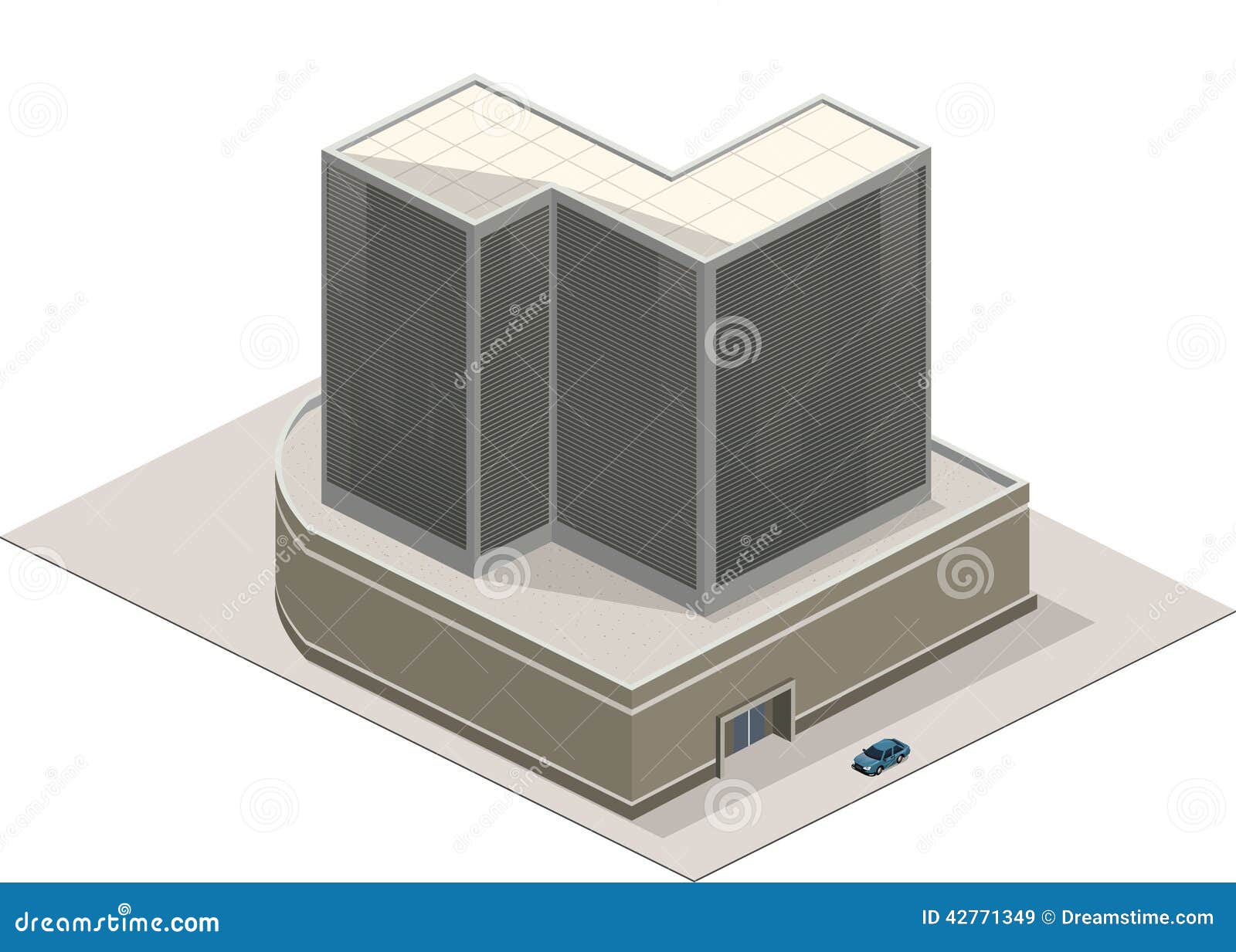 Modern Commercial Building stock illustration. Illustration of ...