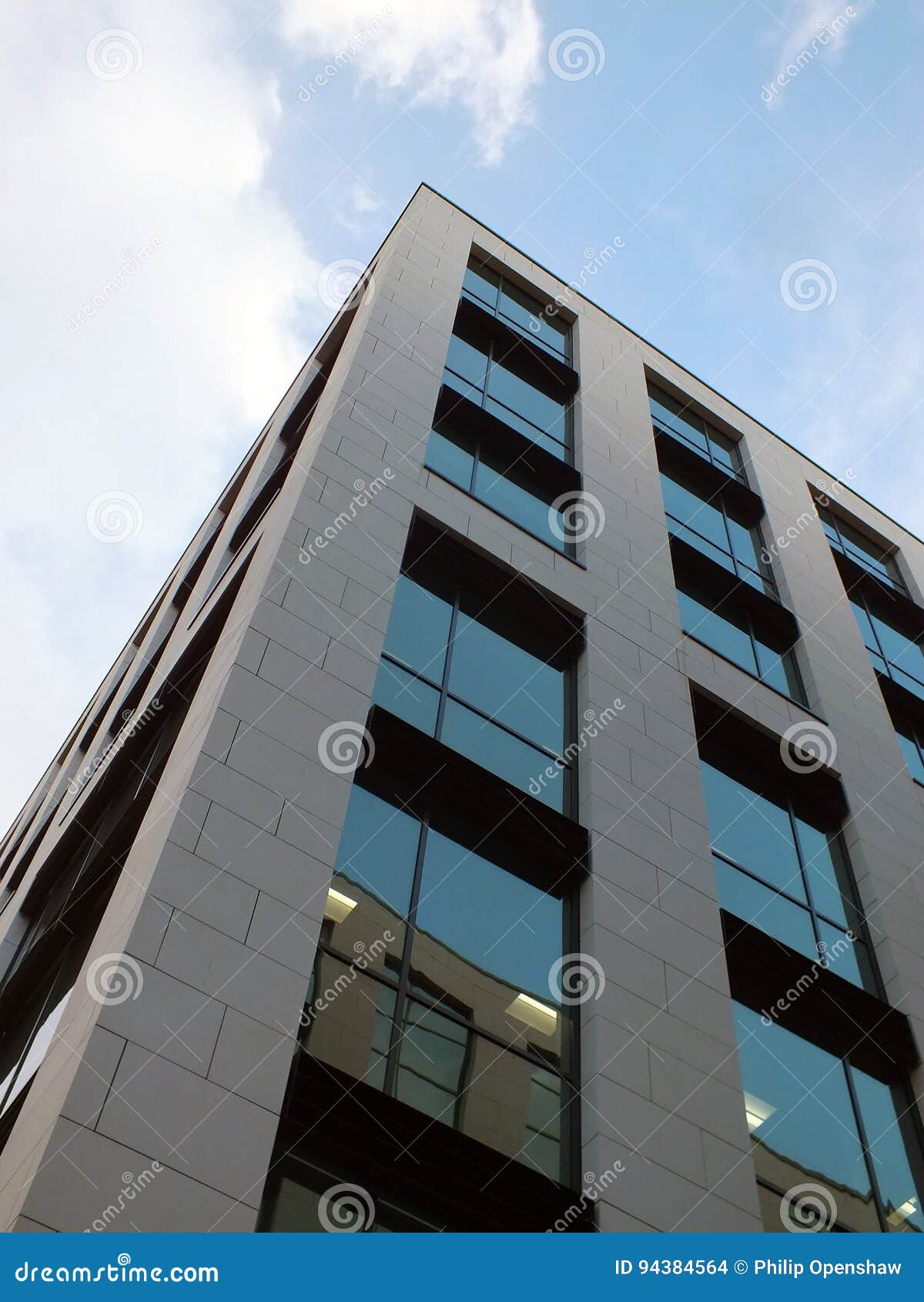 Modern Commercial Office Building Vertical View Stock Photo - Image of ...