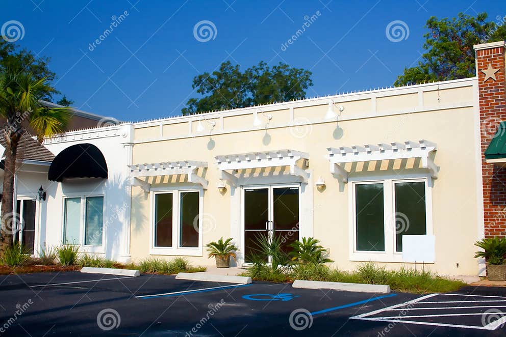 Modern Commercial Strip Mall Stock Image - Image of varied, commerical ...