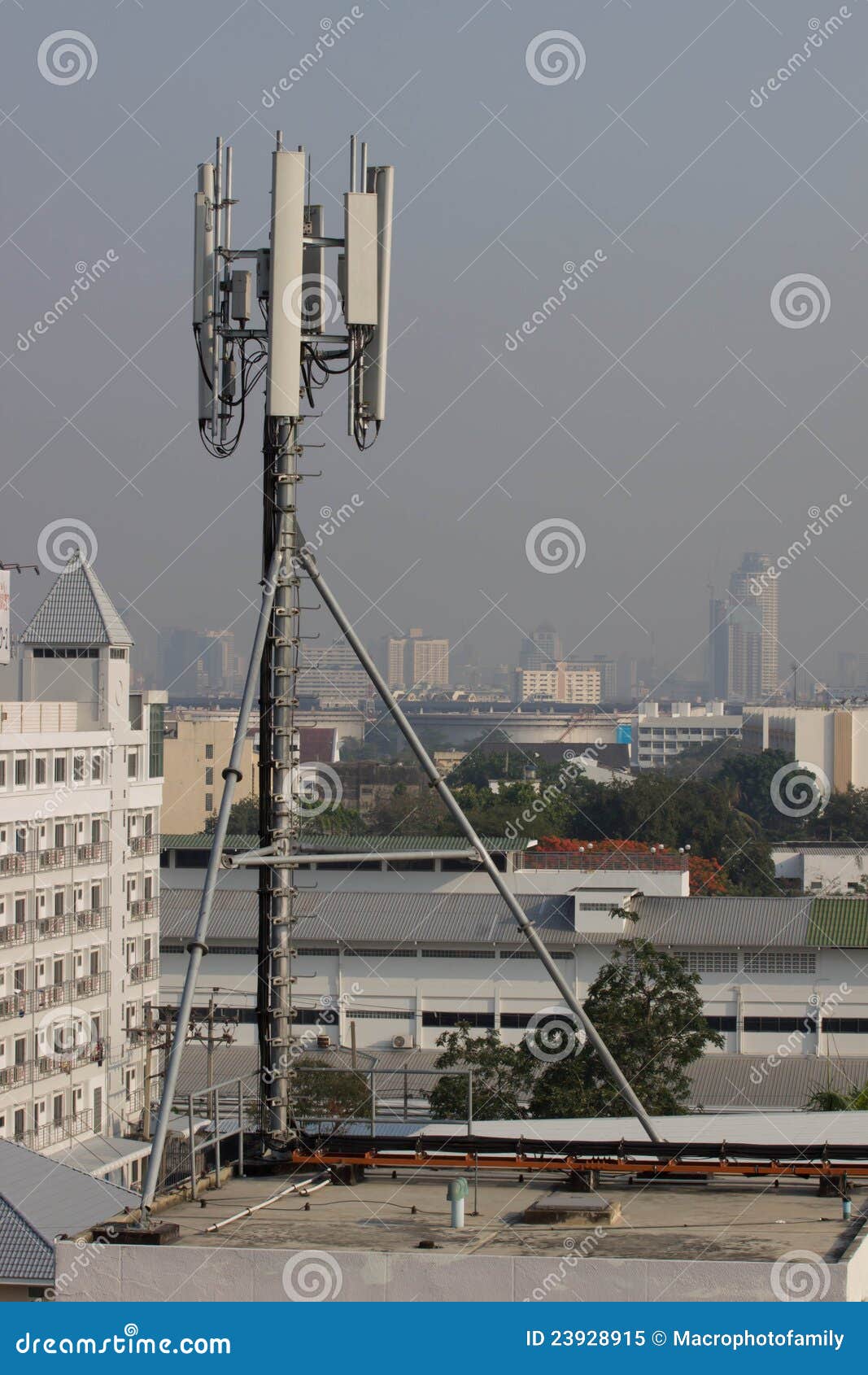Modern Communication Antenna Stock Image - Image of data, trees: 23928915