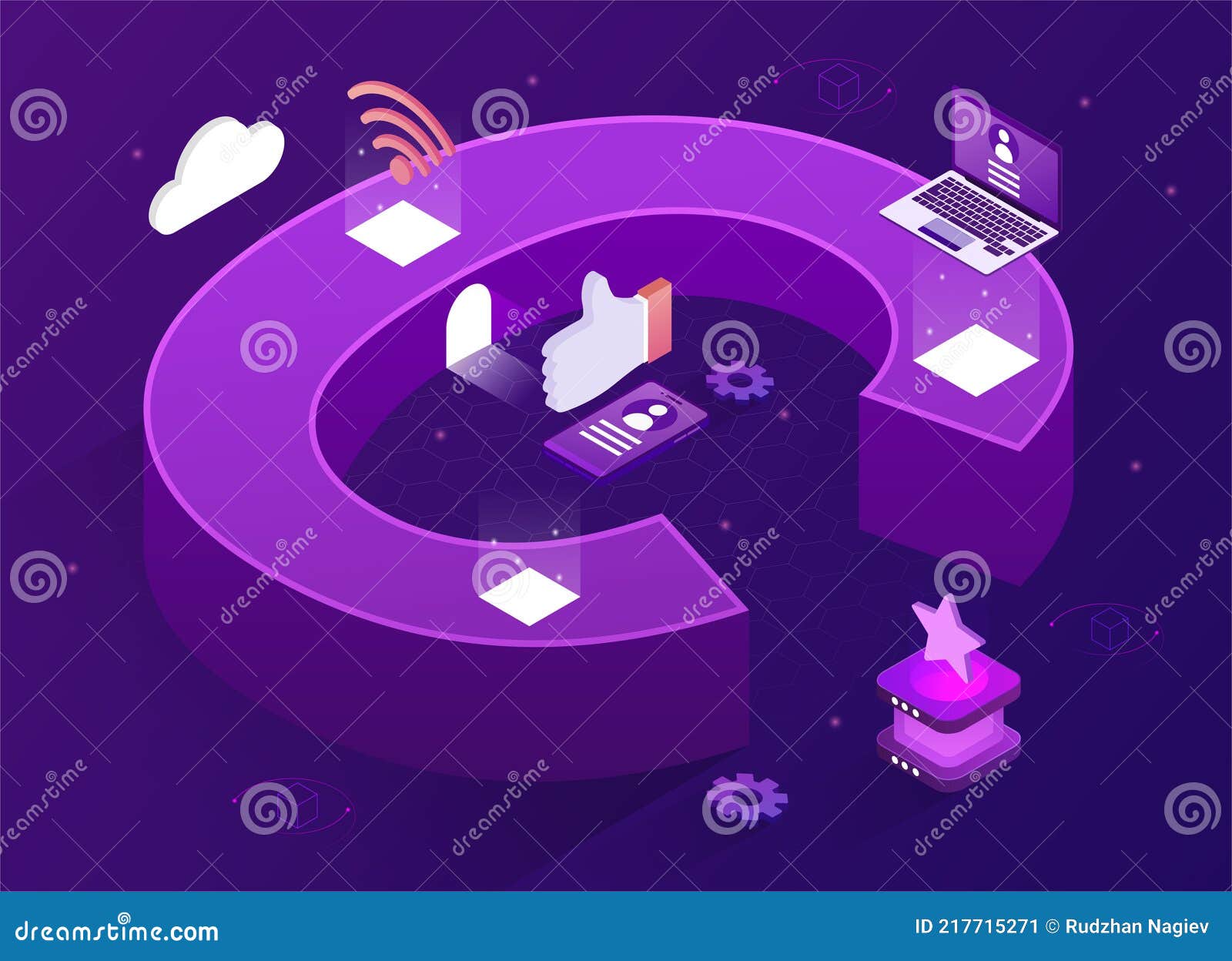 Modern Communication Digital Technology. Stock Vector - Illustration of ...