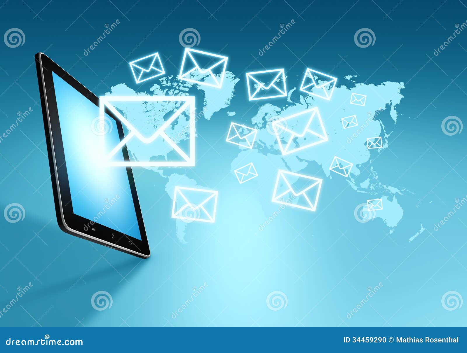 Modern Communication Technology Stock Illustration - Illustration of ...