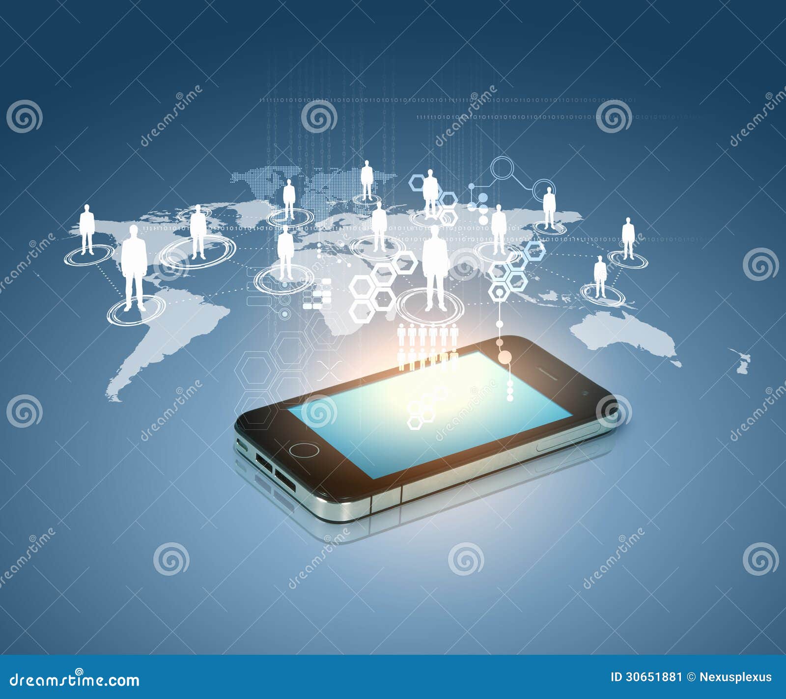 Modern Communication Technology Stock Illustration - Illustration of ...