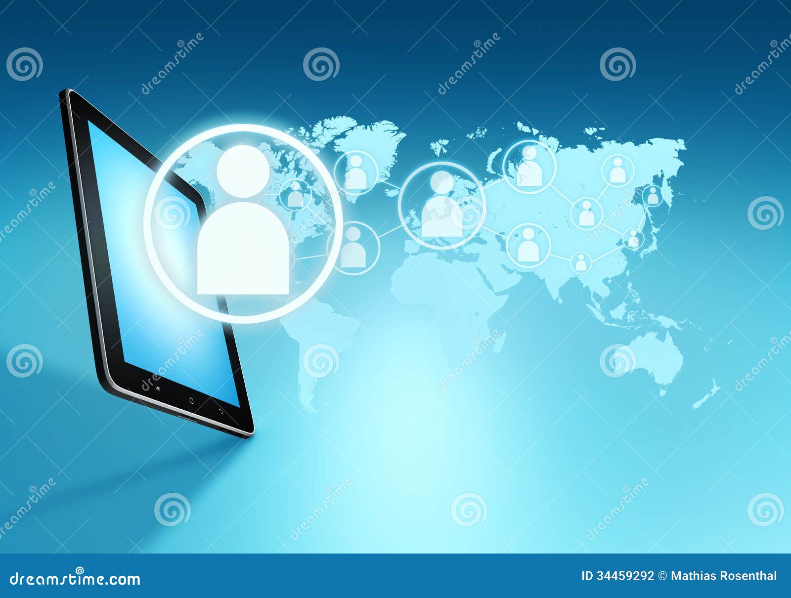 Modern Communication Technology Stock Illustration - Illustration of ...