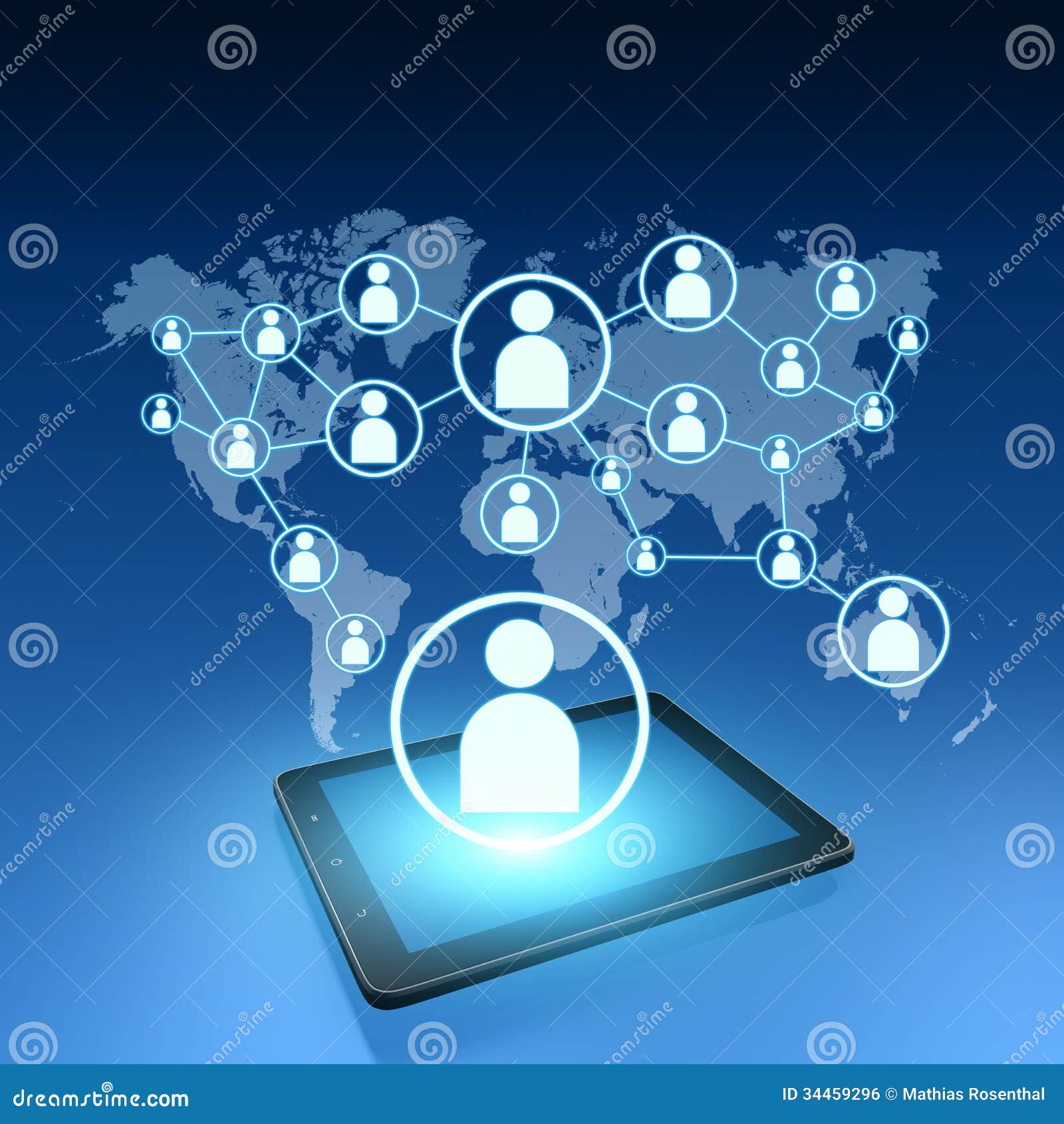 Modern Communication Technology Stock Illustration - Illustration of ...