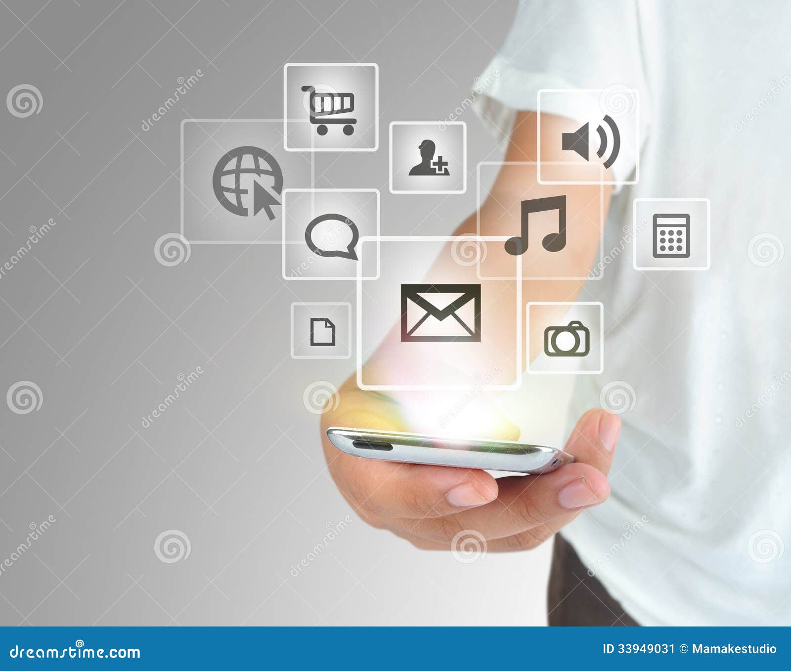 Modern Communication Technology Mobile Phone Stock Image - Image of ...