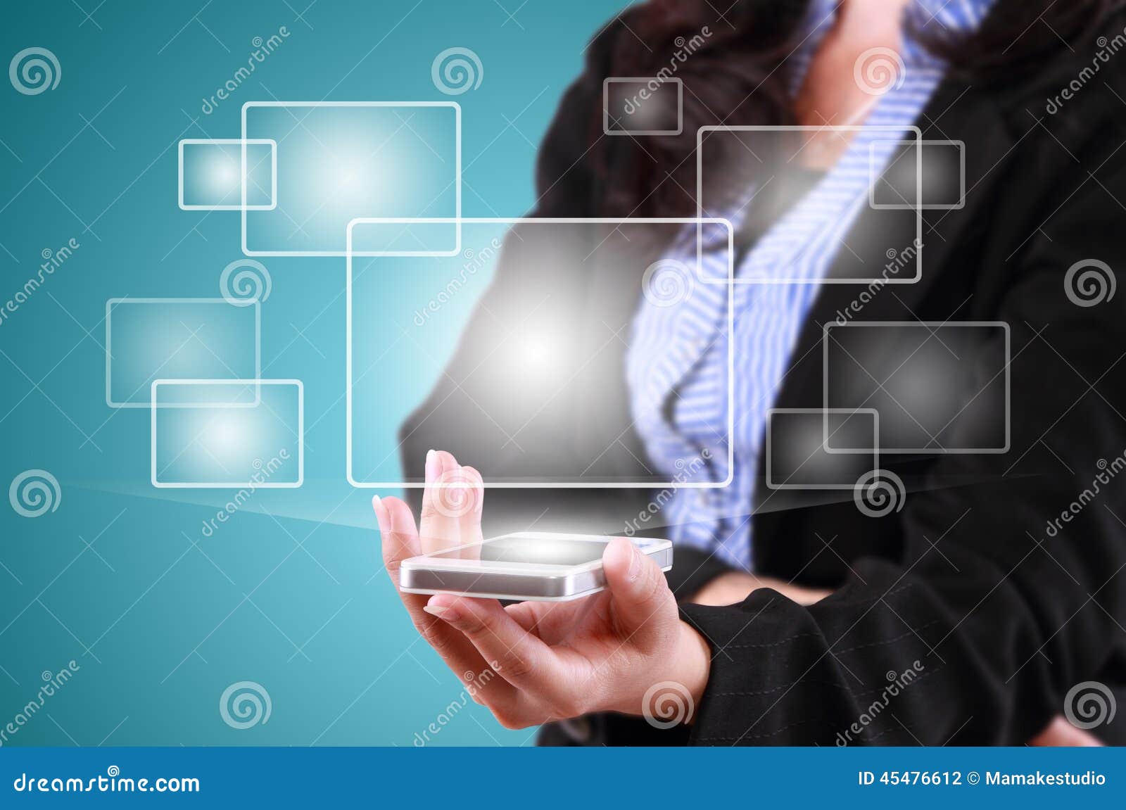 Modern Communication Technology Mobile Phone Stock Photo - Image of ...