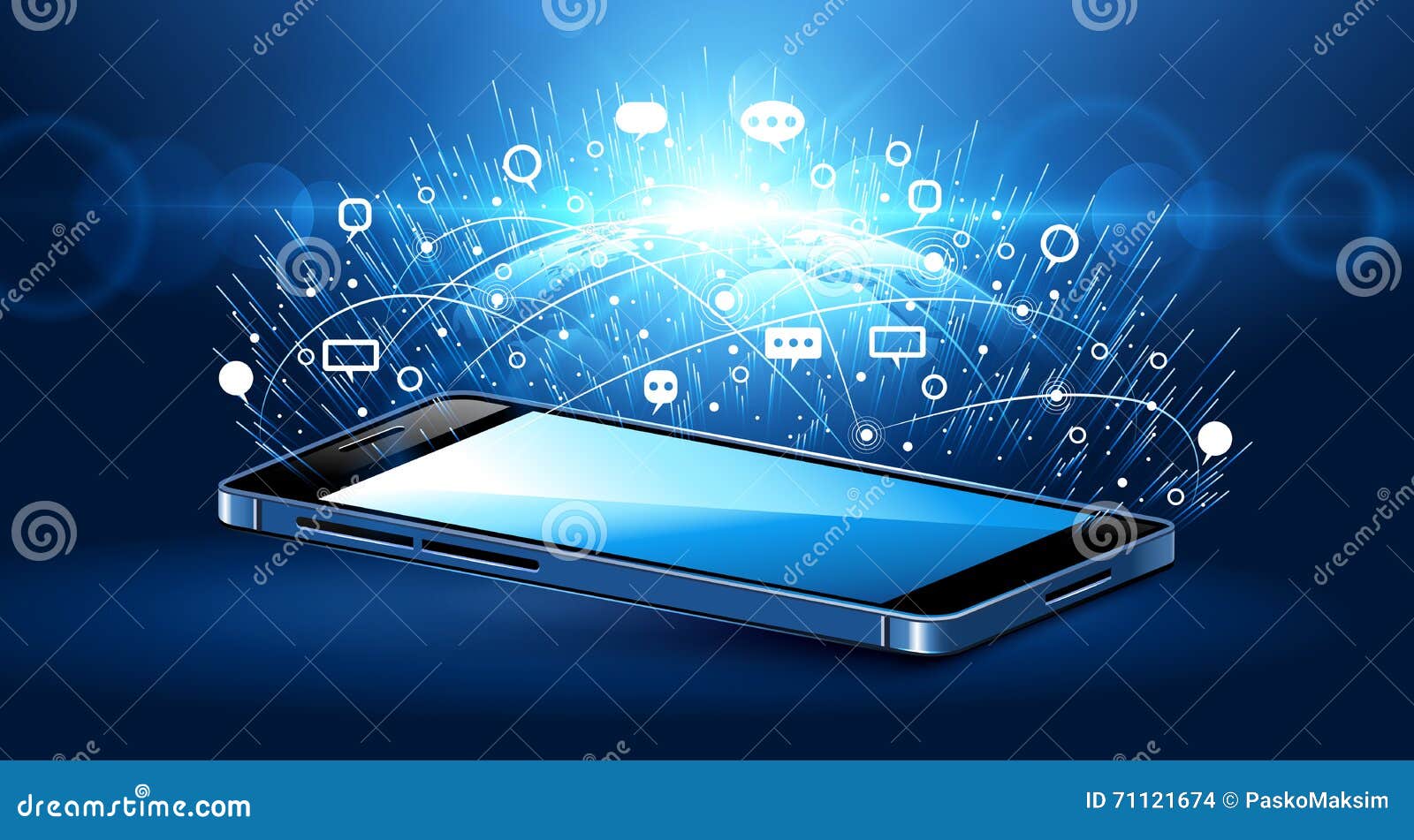 Modern Communication Technology Stock Vector - Illustration of vector ...