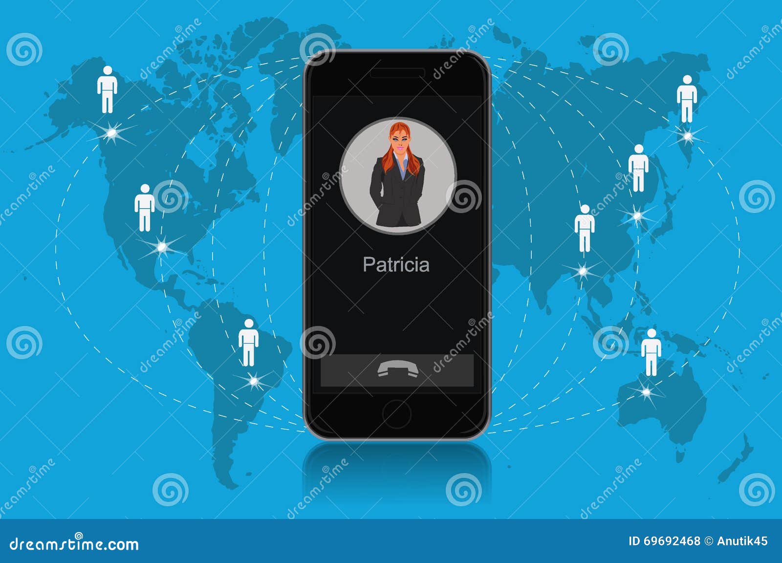 Modern Communication Technology Mobile Phone, Vector Illustration Stock ...