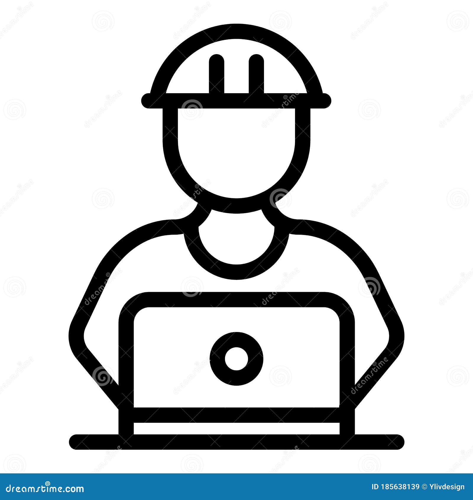 Modern Communications Engineer Icon, Outline Style Stock Vector ...