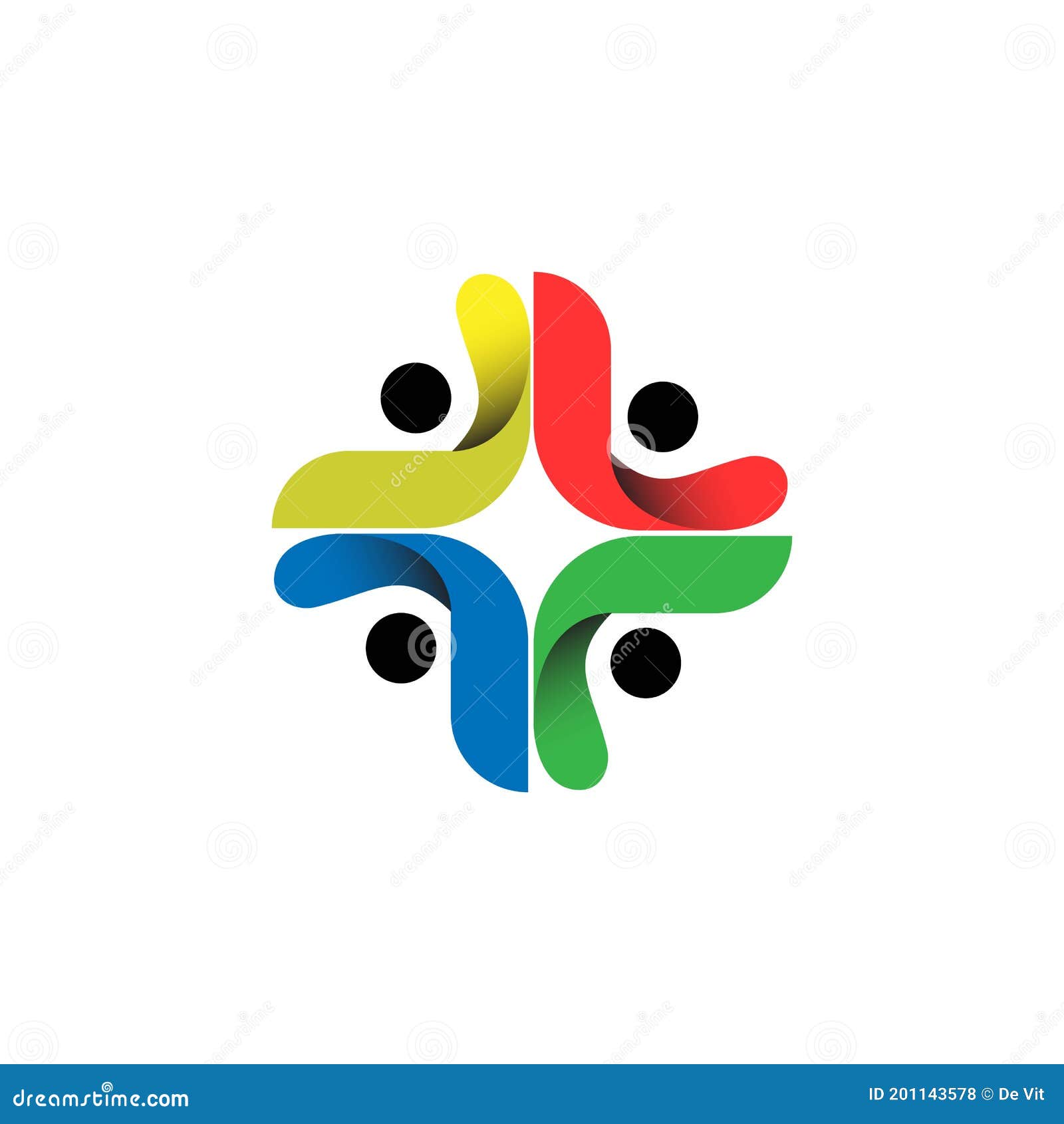 Modern Community Logo Desain Stock Vector - Illustration of community ...