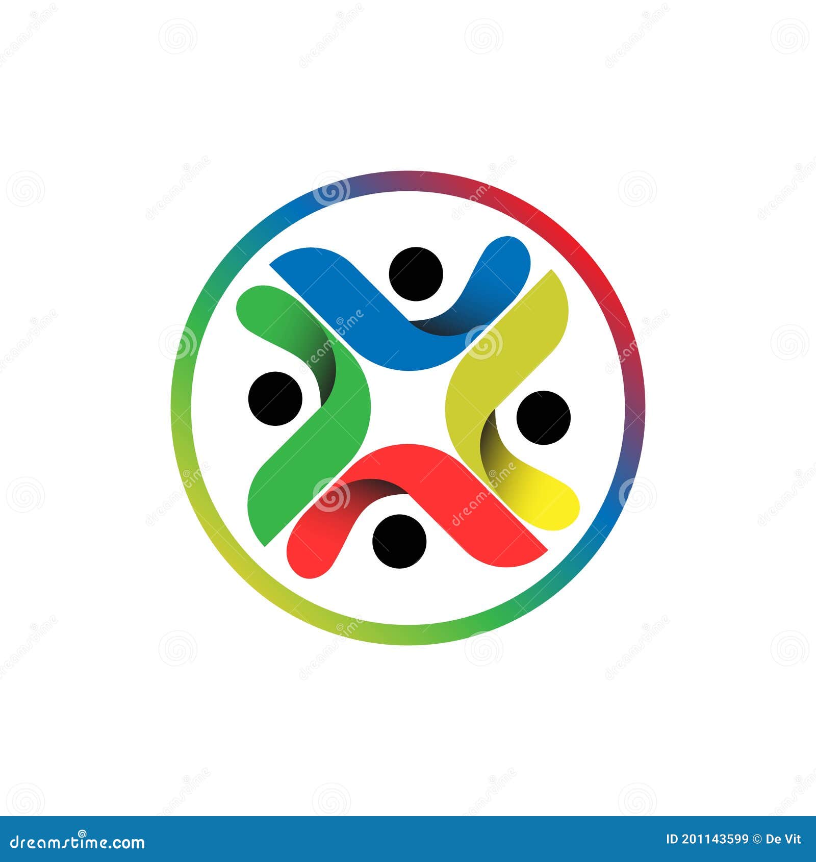 Modern Community Logo Desain Stock Vector - Illustration of brand ...