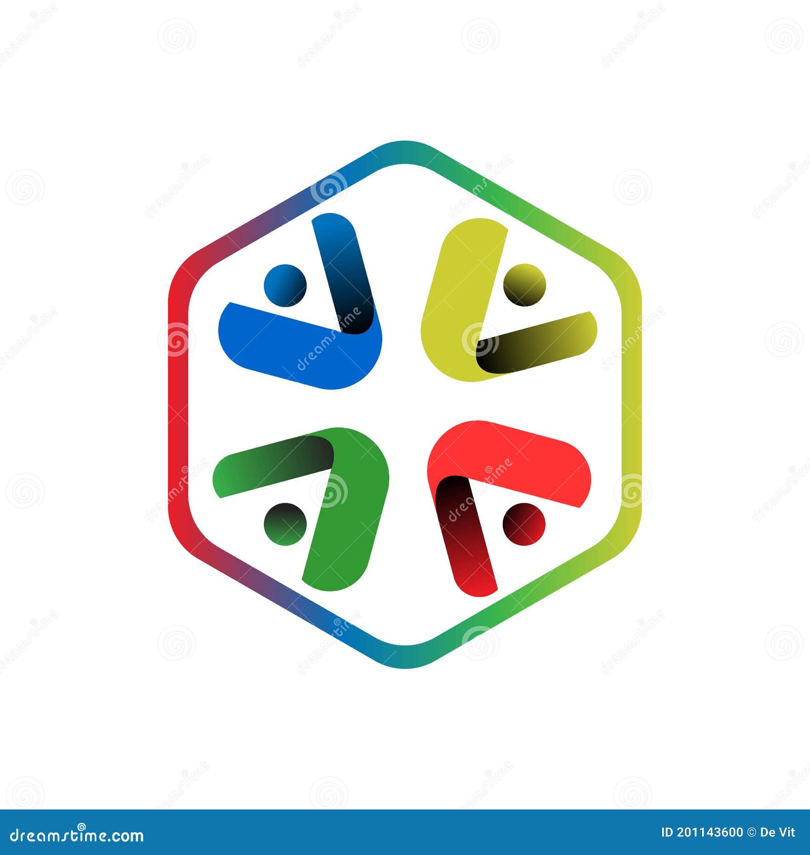 Modern Community Logo Desain Stock Vector - Illustration of design ...