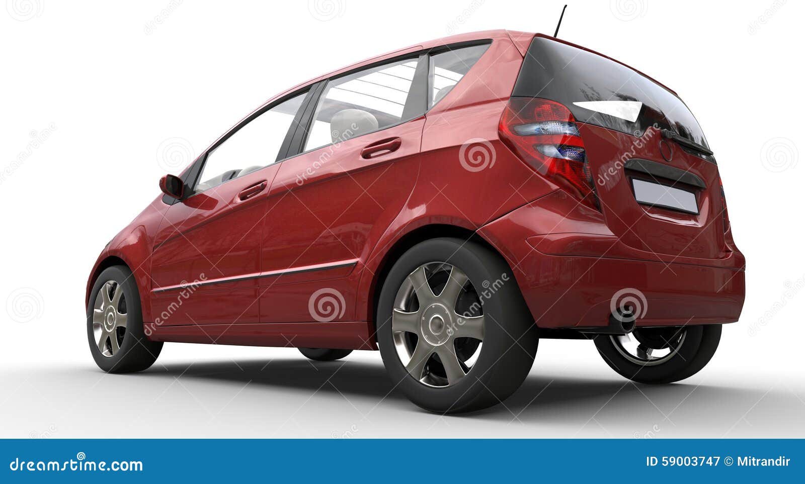 Modern Compact Car Red stock image. Image of power, city - 59003747