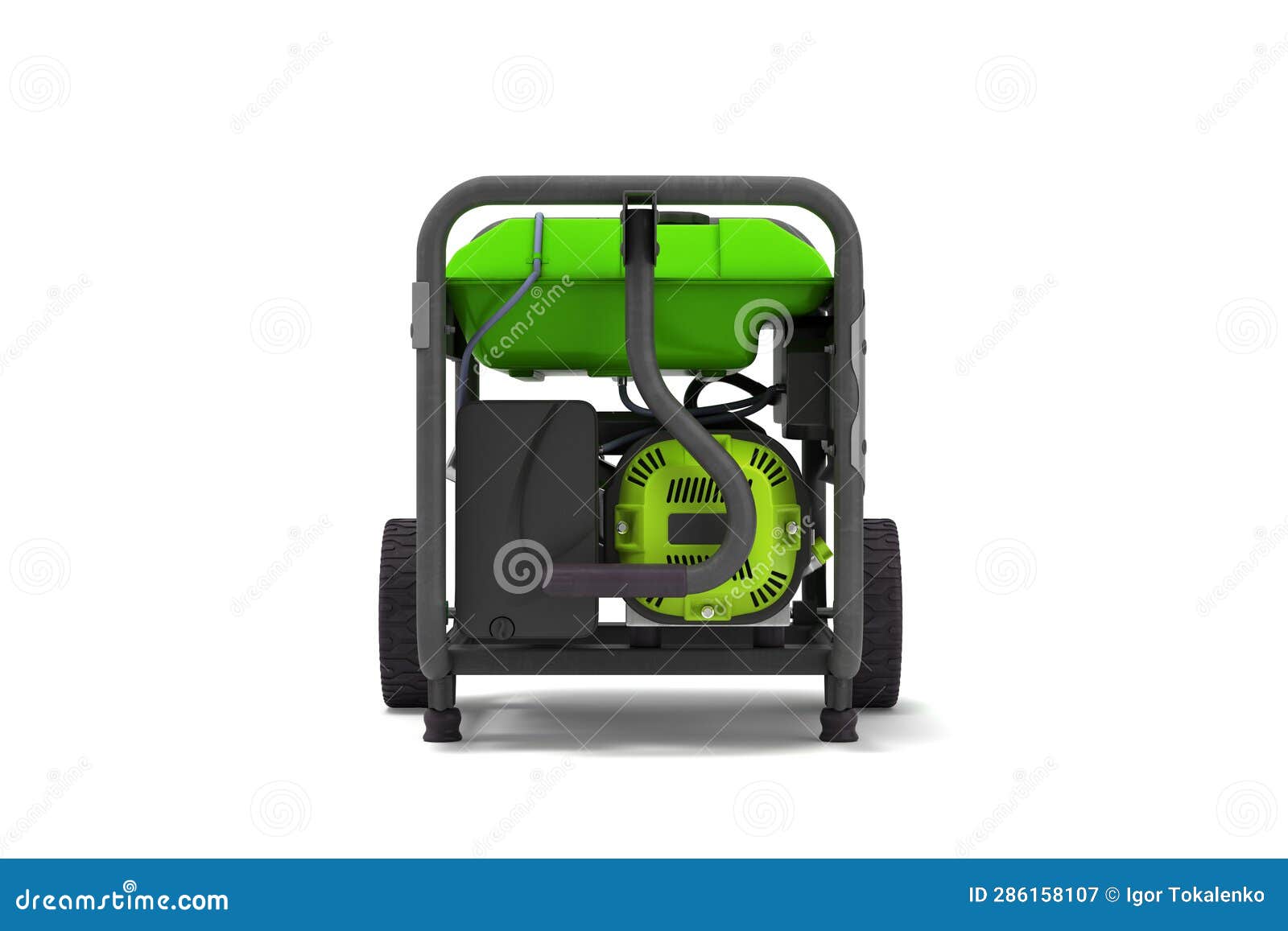 Modern Compact Electrical Generator Left View 3d Render on White Stock ...