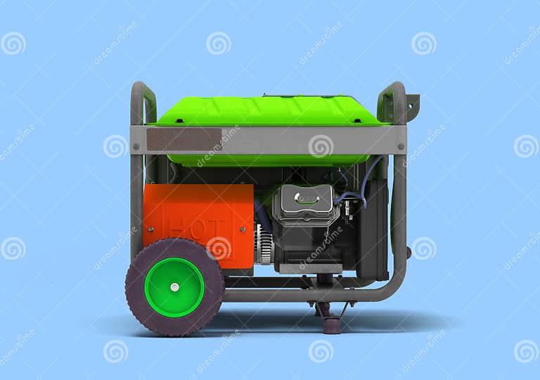 Modern Compact Electrical Generator Perspective Back Side View 3d ...