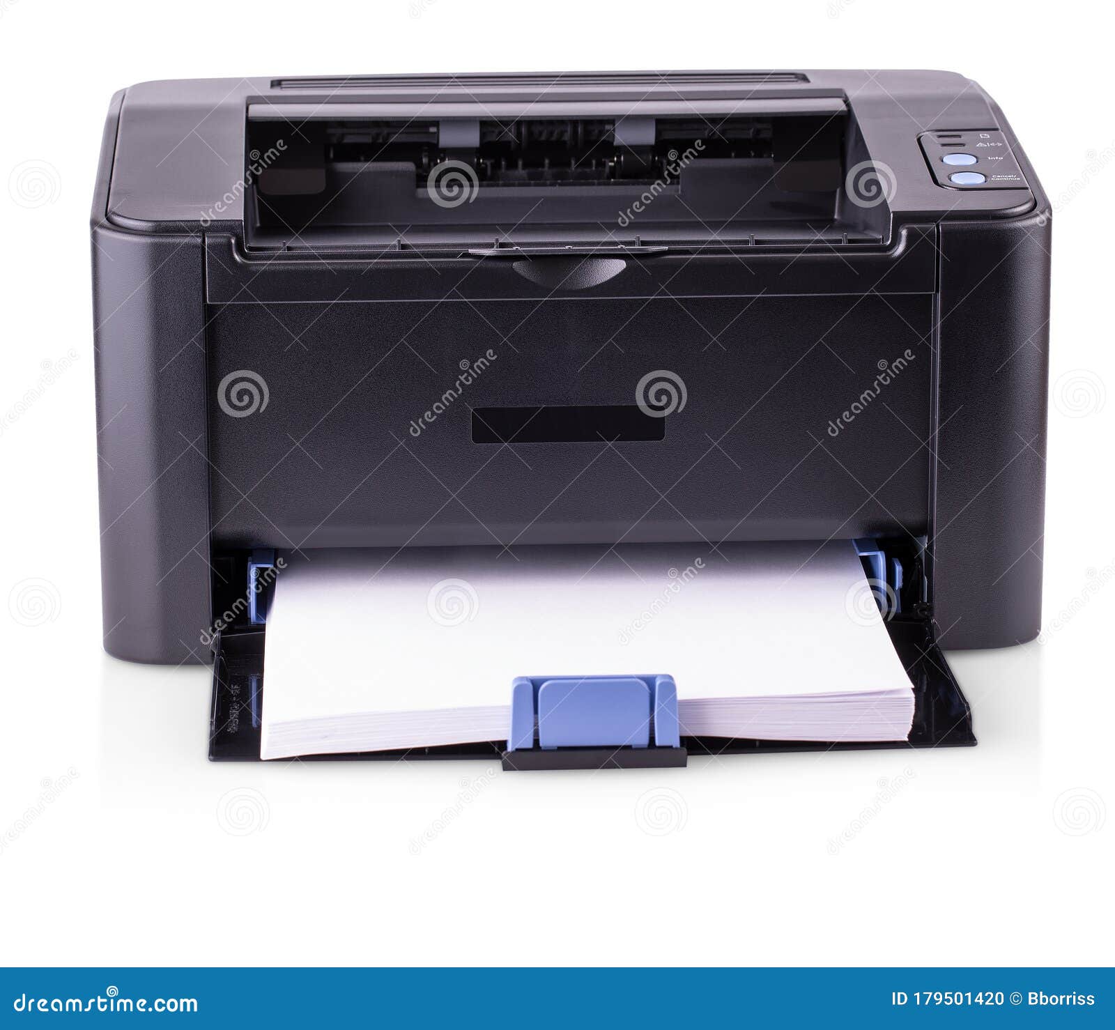 Modern Compact Laser Home Printer Isolated on White Background Stock ...