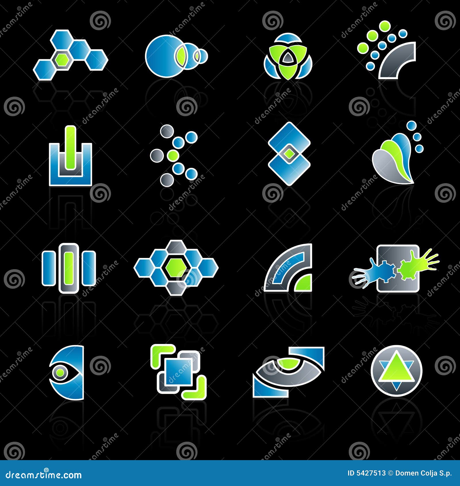 Modern Company Logo Collection Stock Vector - Illustration of clean ...