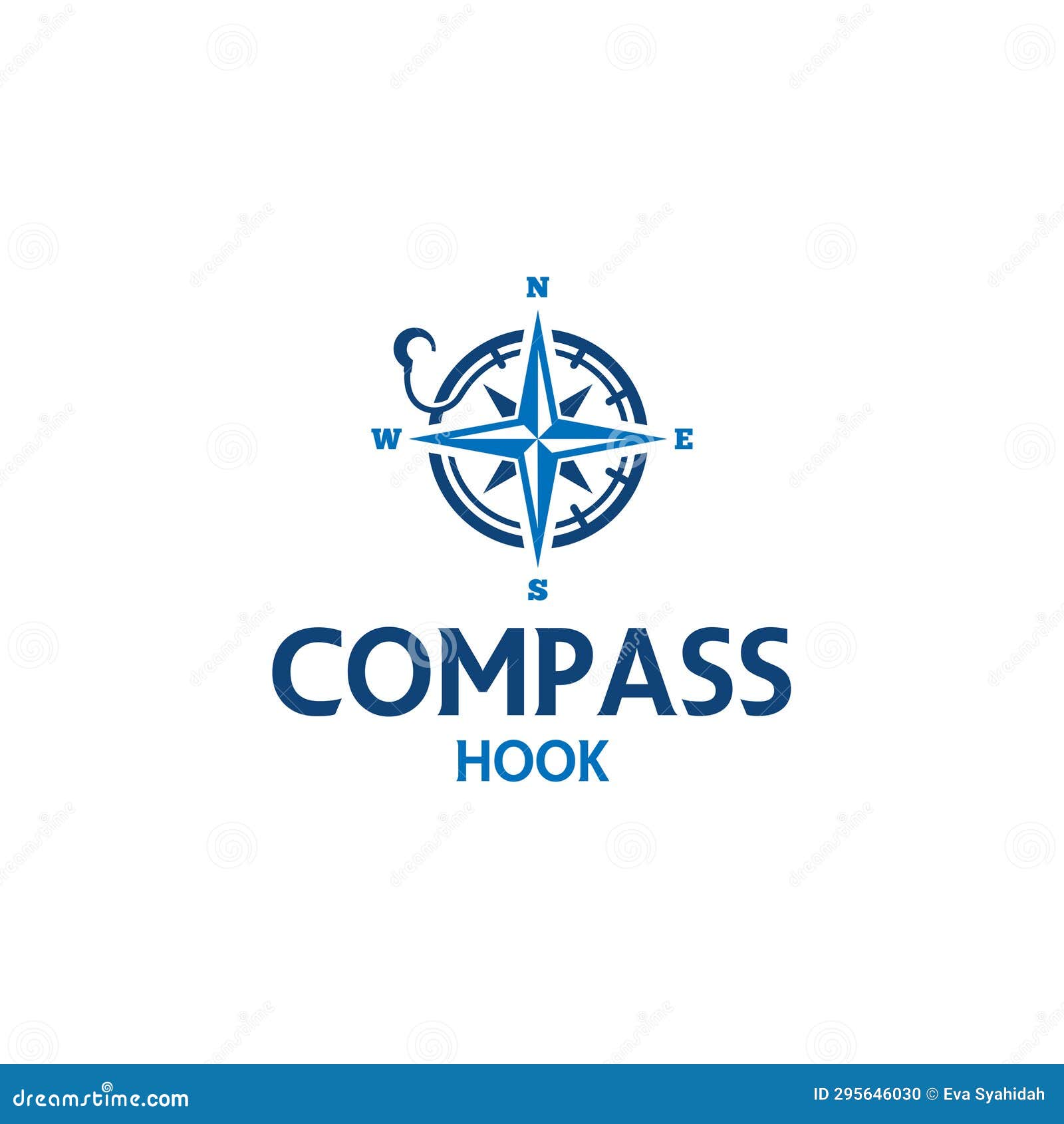 Modern COMPASS HOOK Arrow Navigation Logo Design Stock Vector ...