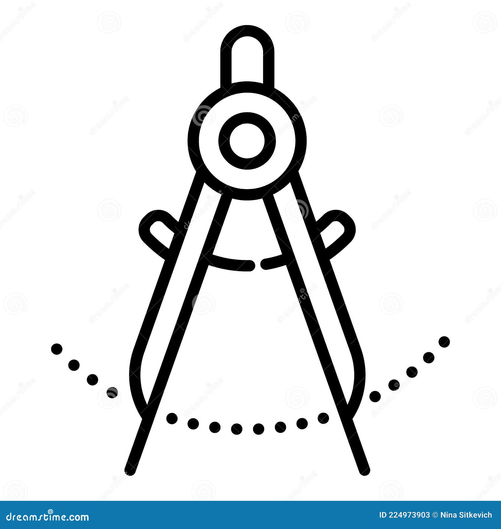 Modern Compass Icon, Outline Style Stock Vector - Illustration of ...