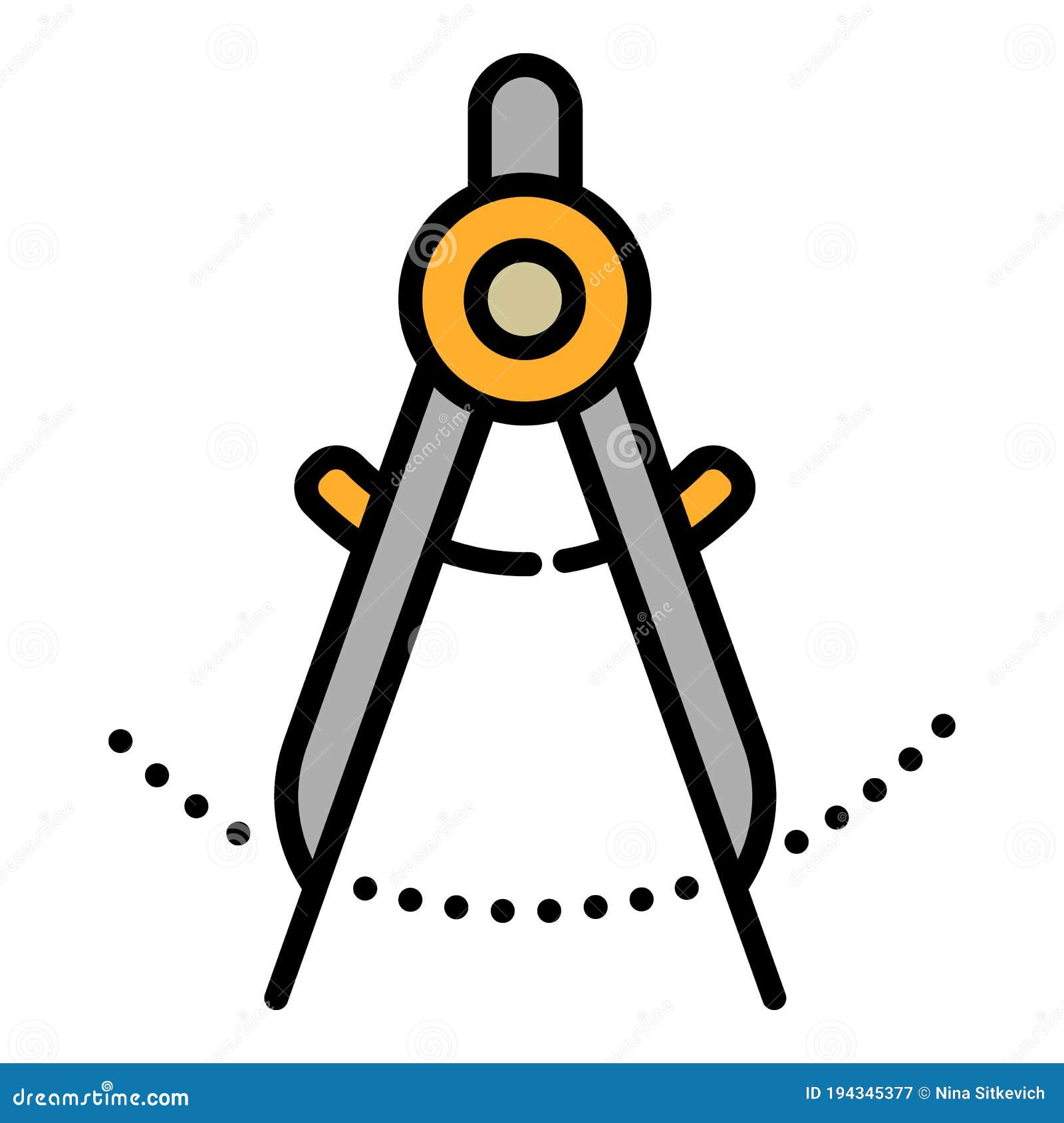 Modern Compass Icon, Outline Style Stock Vector - Illustration of ...