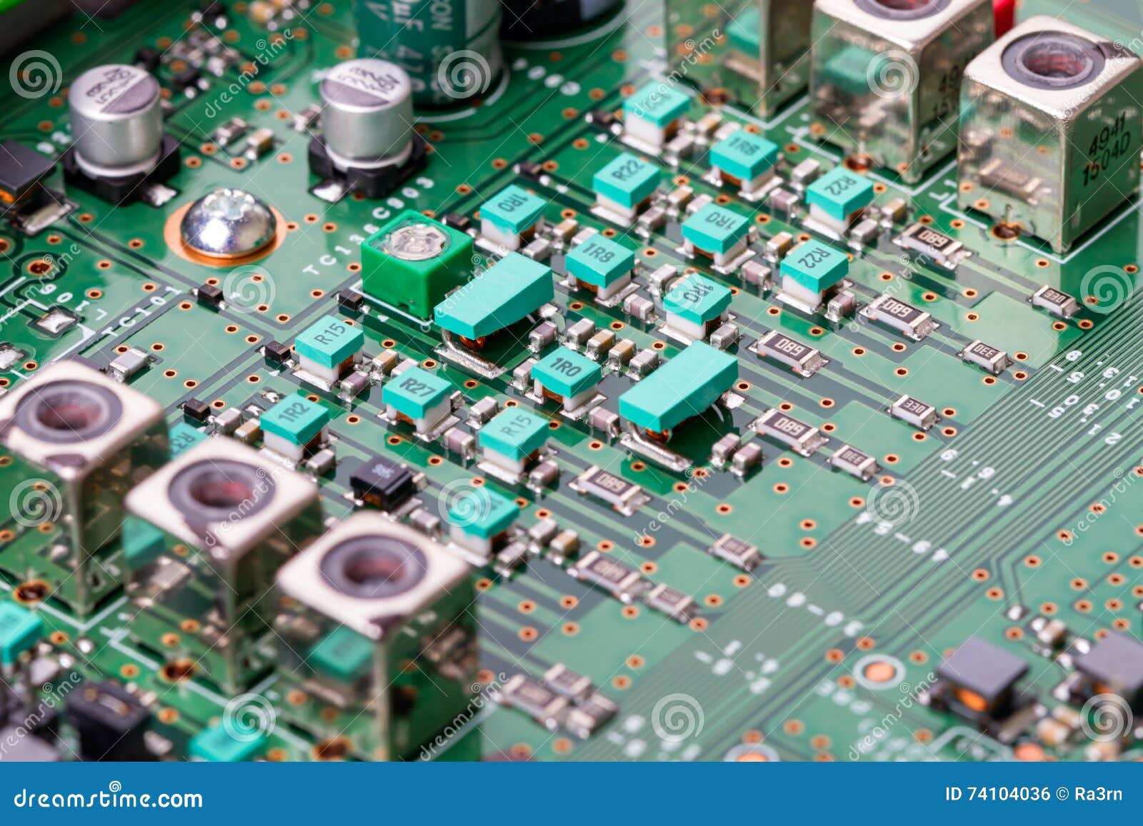 Modern Components on the Electronic Board Stock Photo - Image of chip ...