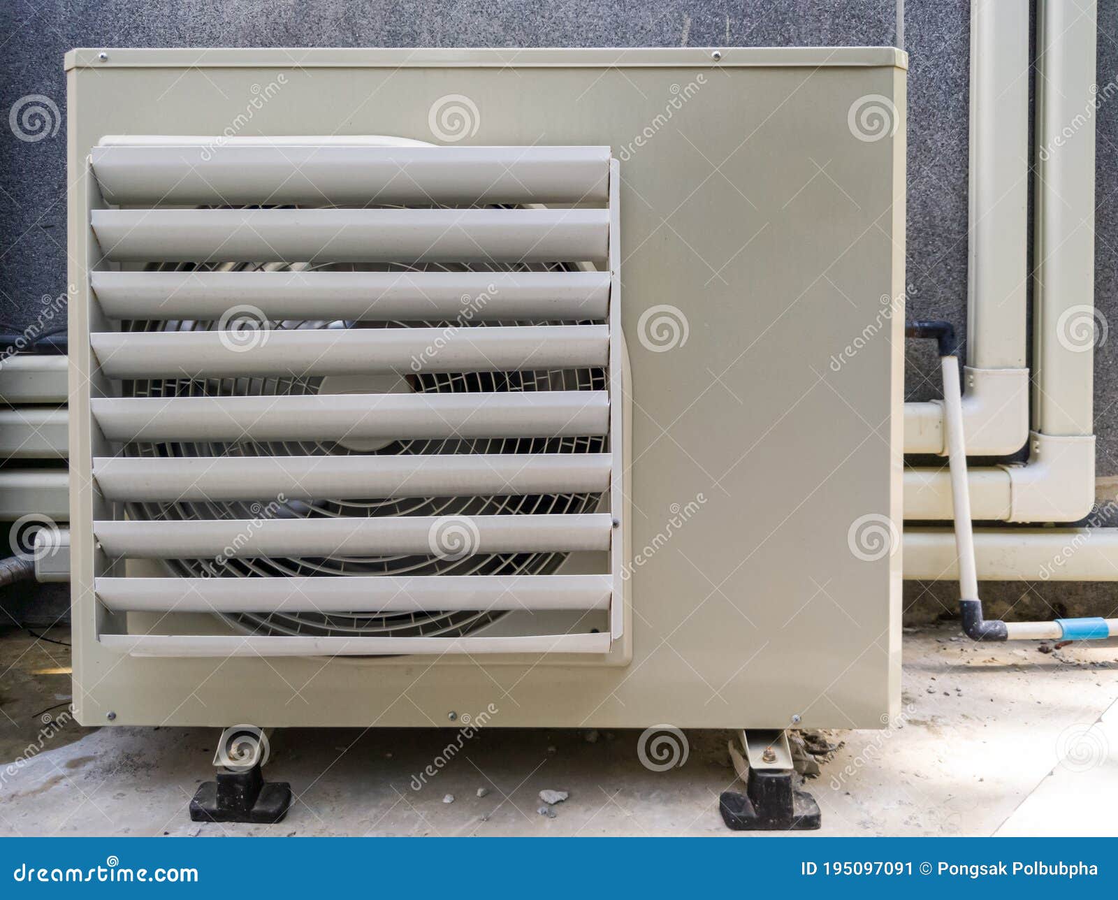 Modern Compressor Unit of the Air Conditioner System Stock Image ...