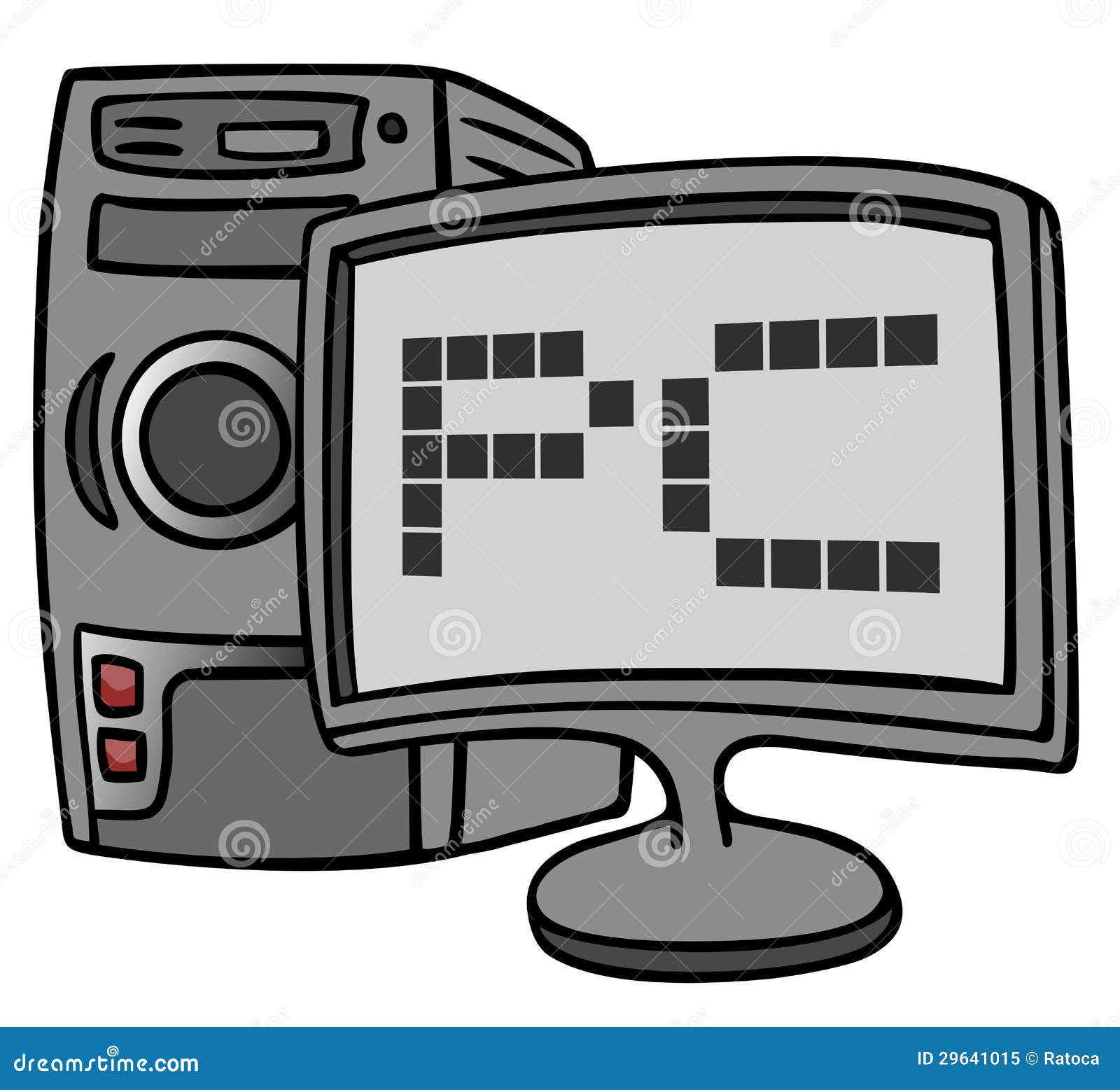 Modern computer stock vector. Illustration of data, drawing - 29641015