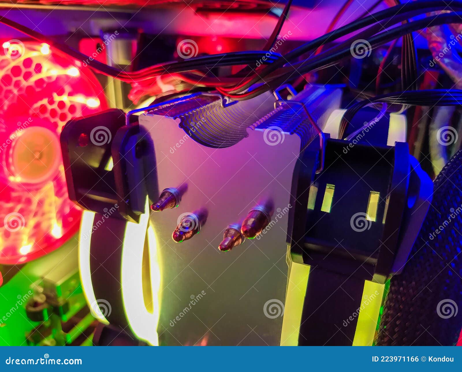 Modern Computer Air Cooling with Multi-colored Led Backlight-fans ...