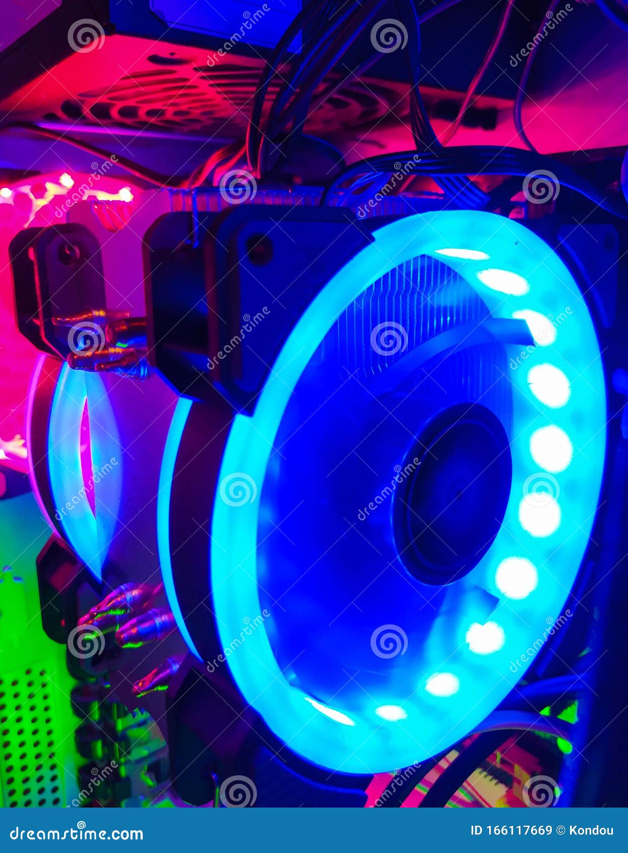 Modern Computer Air Cooling with Multi-colored Led Backlight-fans ...