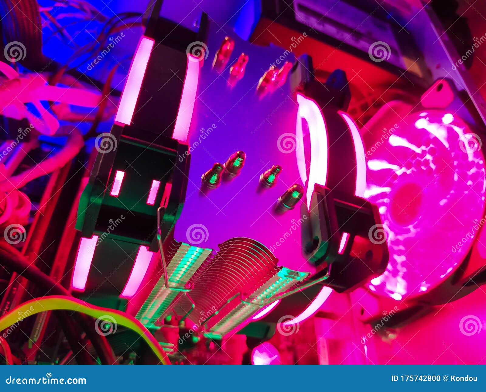 Modern Computer Air Cooling with Multi-colored Led Backlight-fans ...