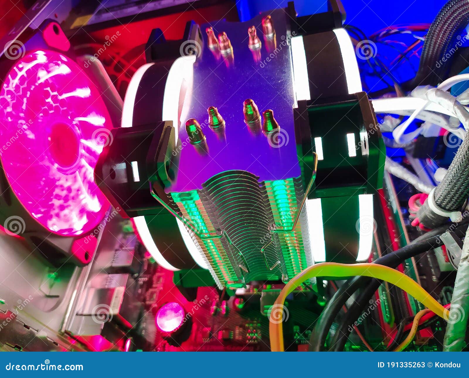 Modern Computer Air Cooling with Multi-colored Led Backlight-fans ...