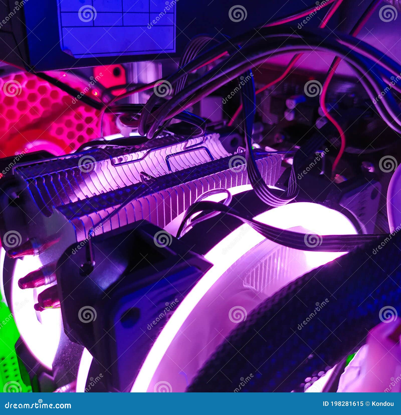 Modern Computer Air Cooling with Multi-colored Led Backlight-fans ...