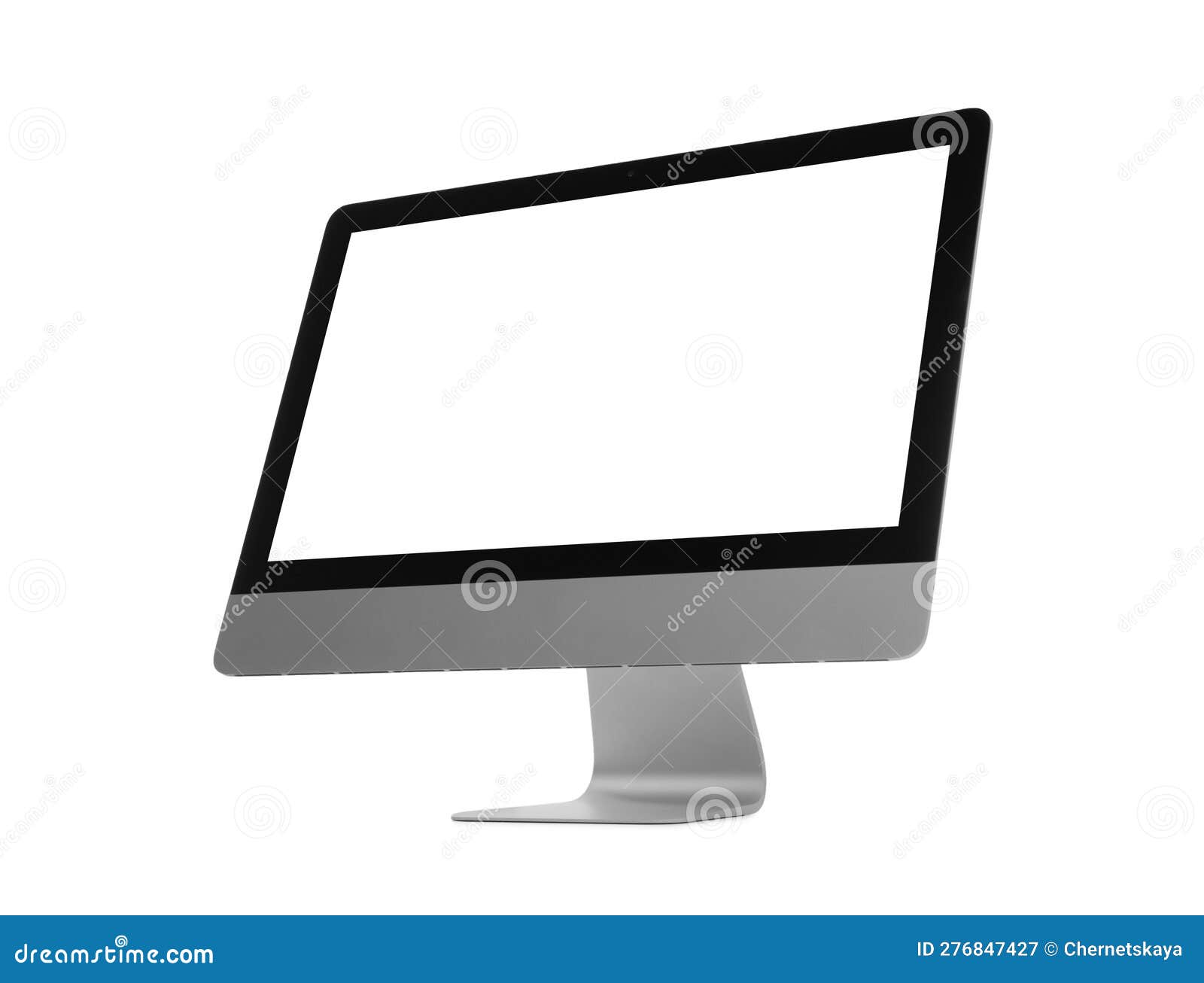 Modern Computer with Blank Screen Isolated Stock Image - Image of ...