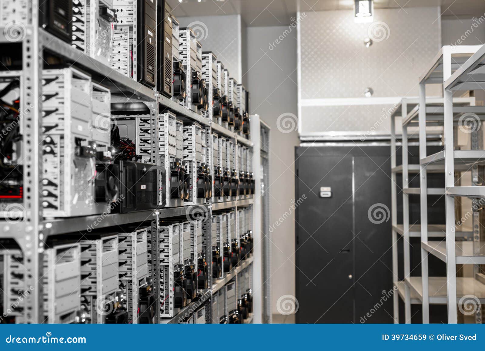 Modern Computer Cases in a Data Center Stock Image - Image of warez ...