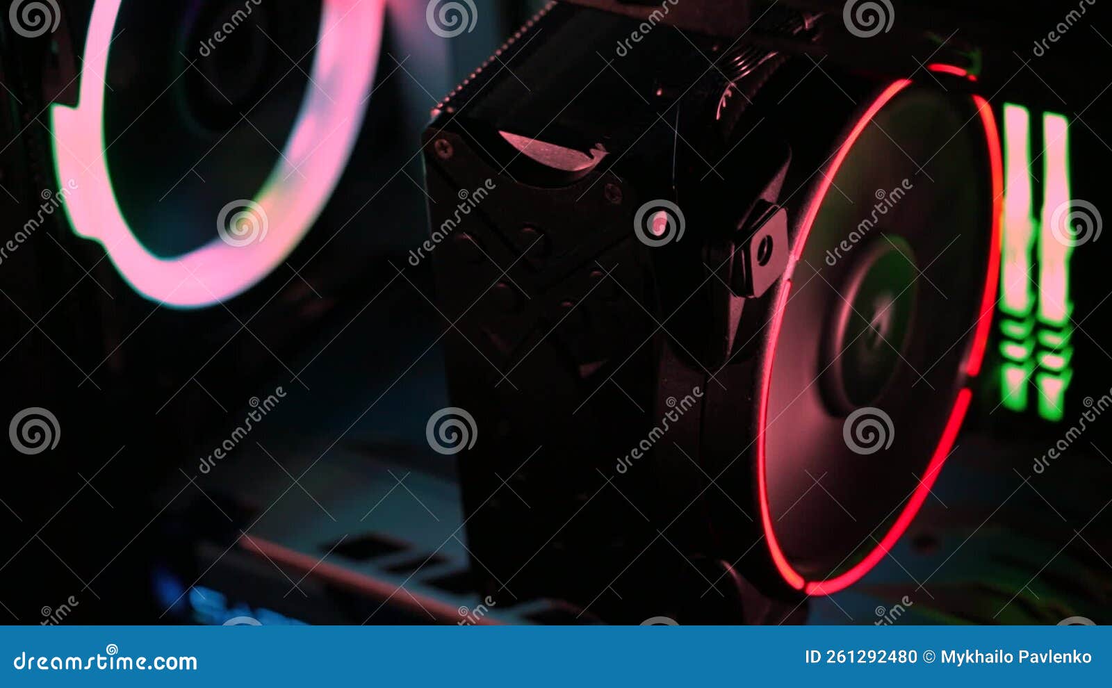 Modern Computer Cooling System, Stylish Design, LED Lighting and High ...