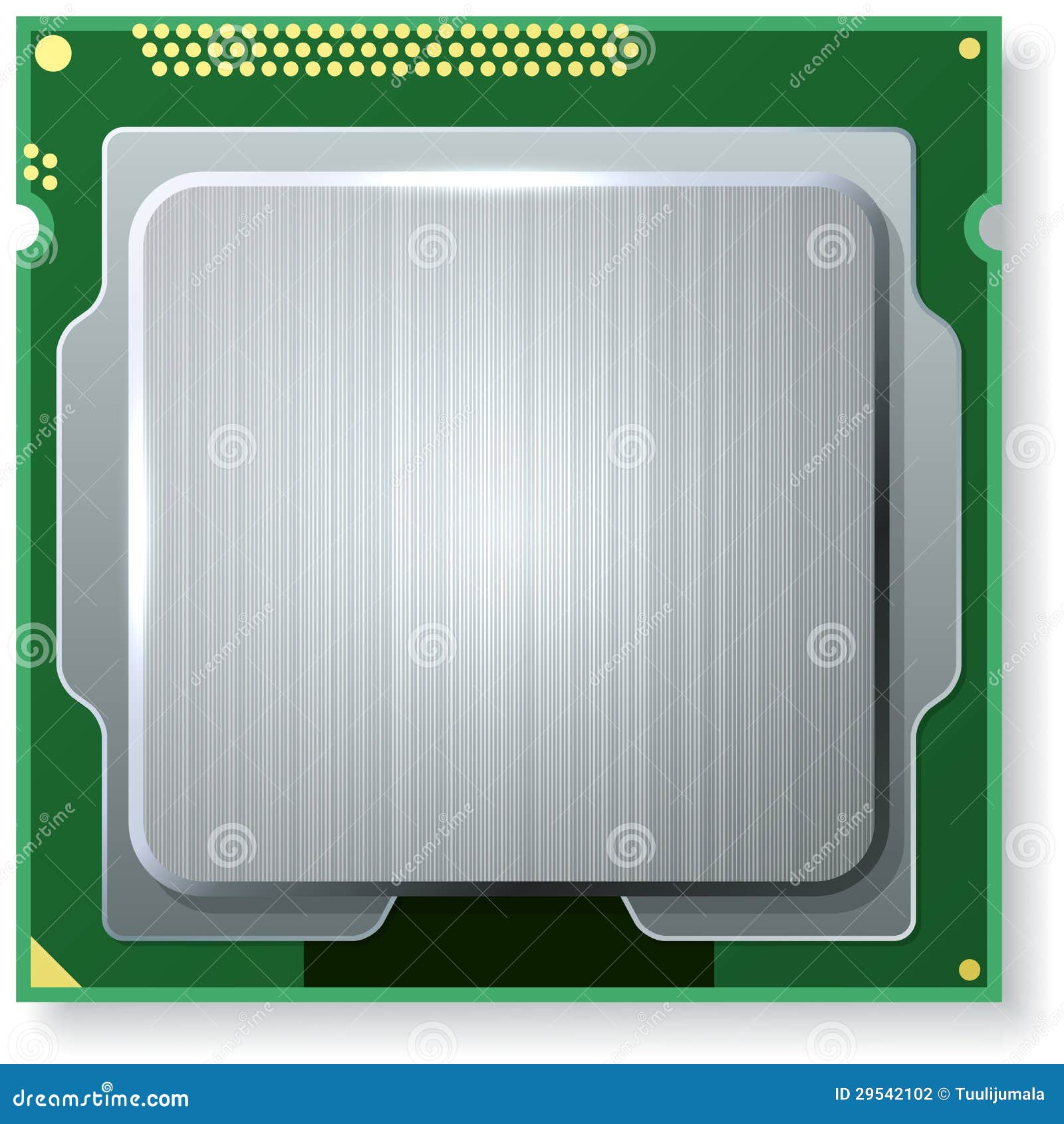 Modern Computer Core Processing Unit (CPU) Stock Vector - Illustration ...