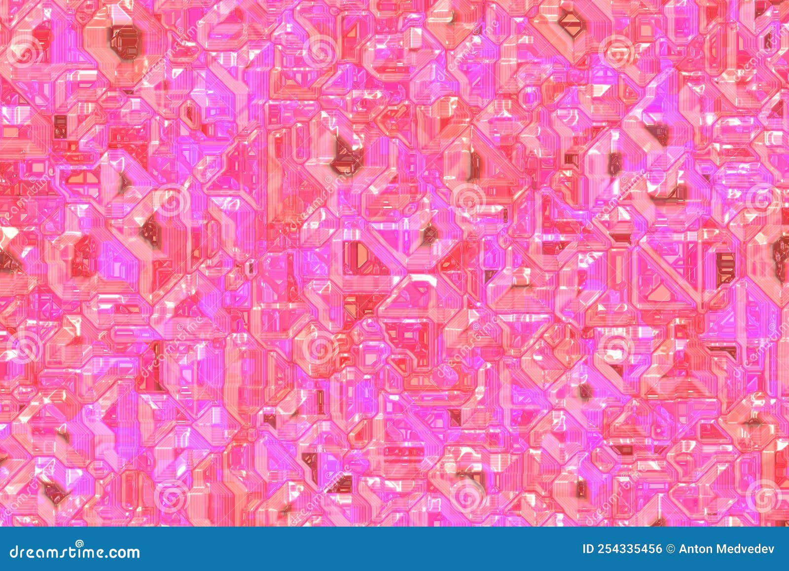 Modern Computer Crystals Template Digital Drawn Texture or Background ...