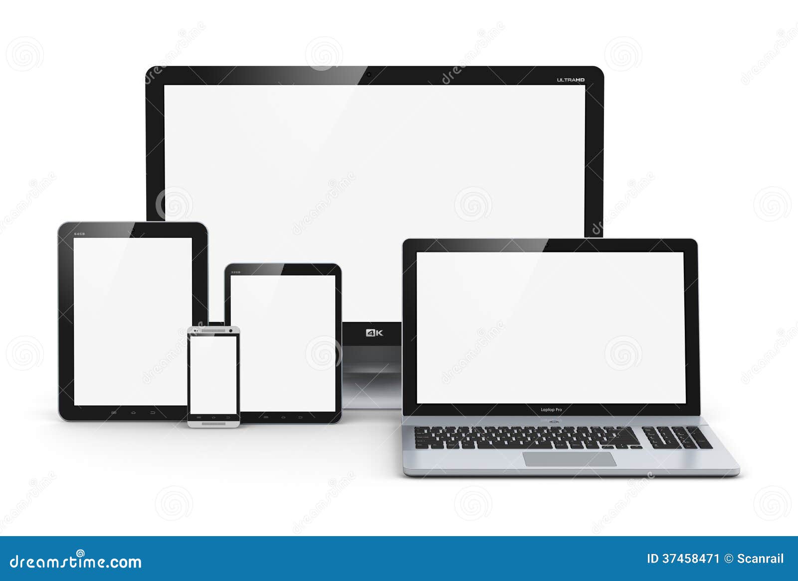 Modern computer devices stock illustration. Illustration of cellphone ...