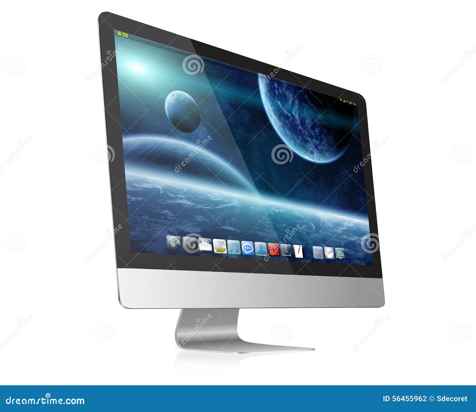 Modern computer stock illustration. Illustration of digital - 56455962