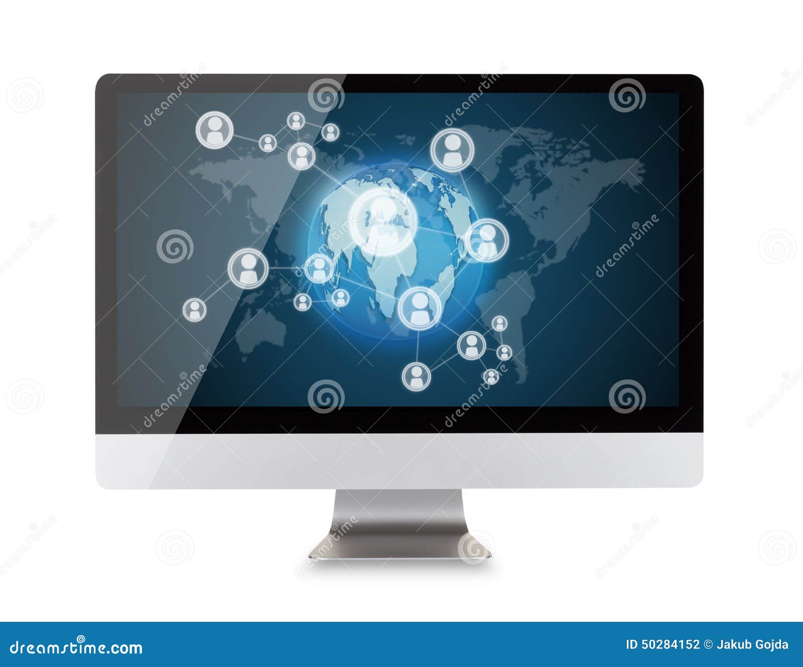 Modern computer display stock photo. Image of object - 50284152
